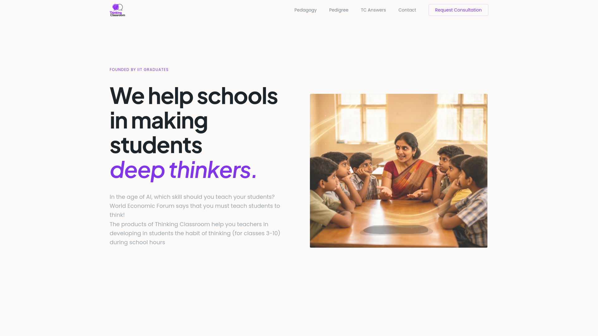 Thinking Classroom - for schools to make students think
