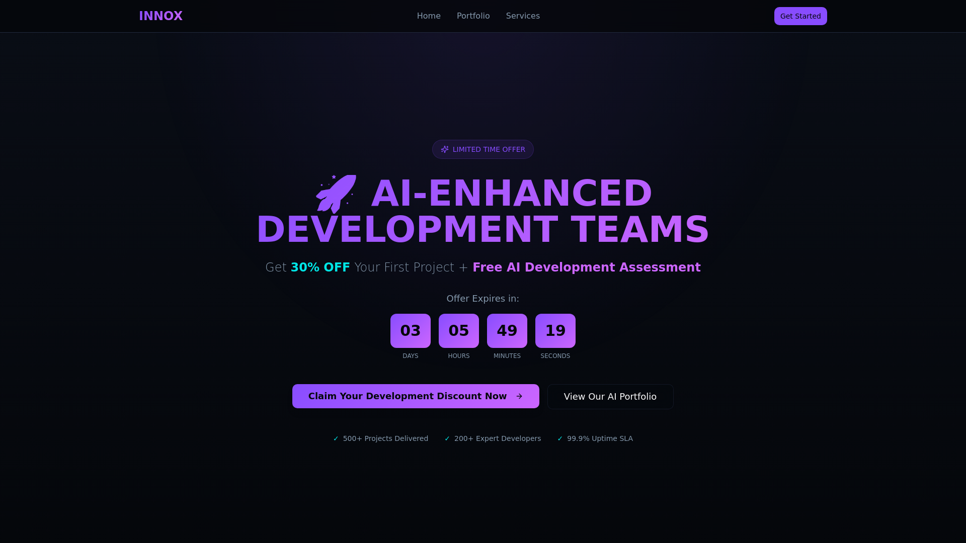 AI-Enhanced Development Teams | 30% OFF First Project