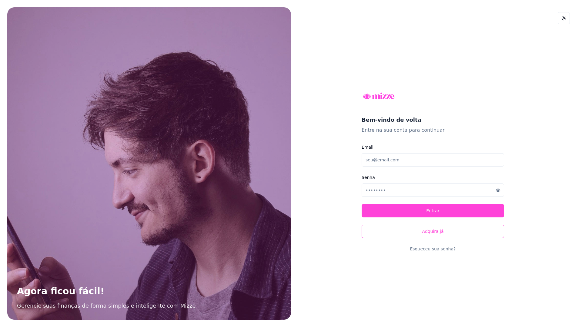 Mizze | Seu assistente financeiro