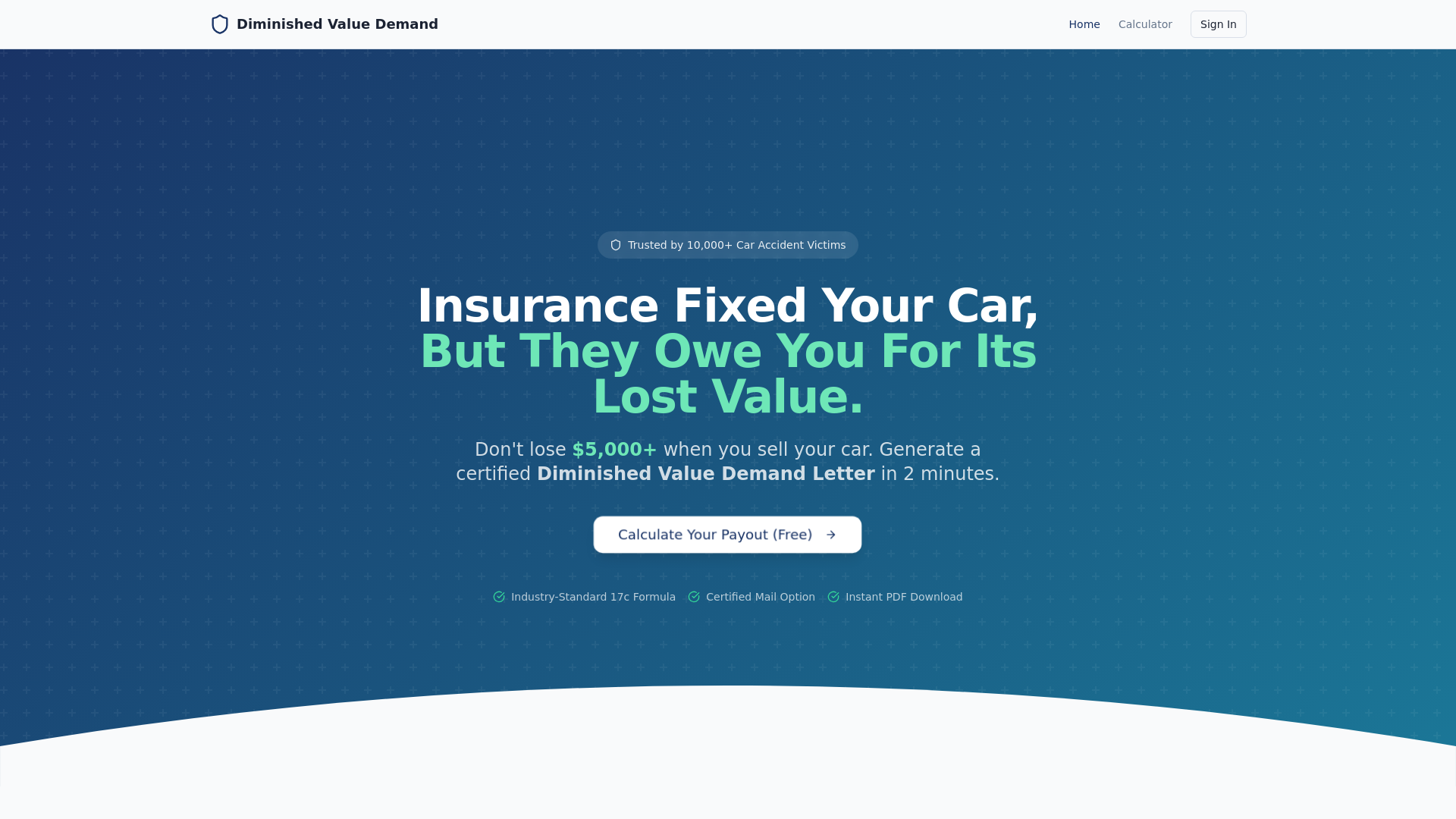 Diminished Value Claim Tool | Get Paid for Your Car's Lost Value