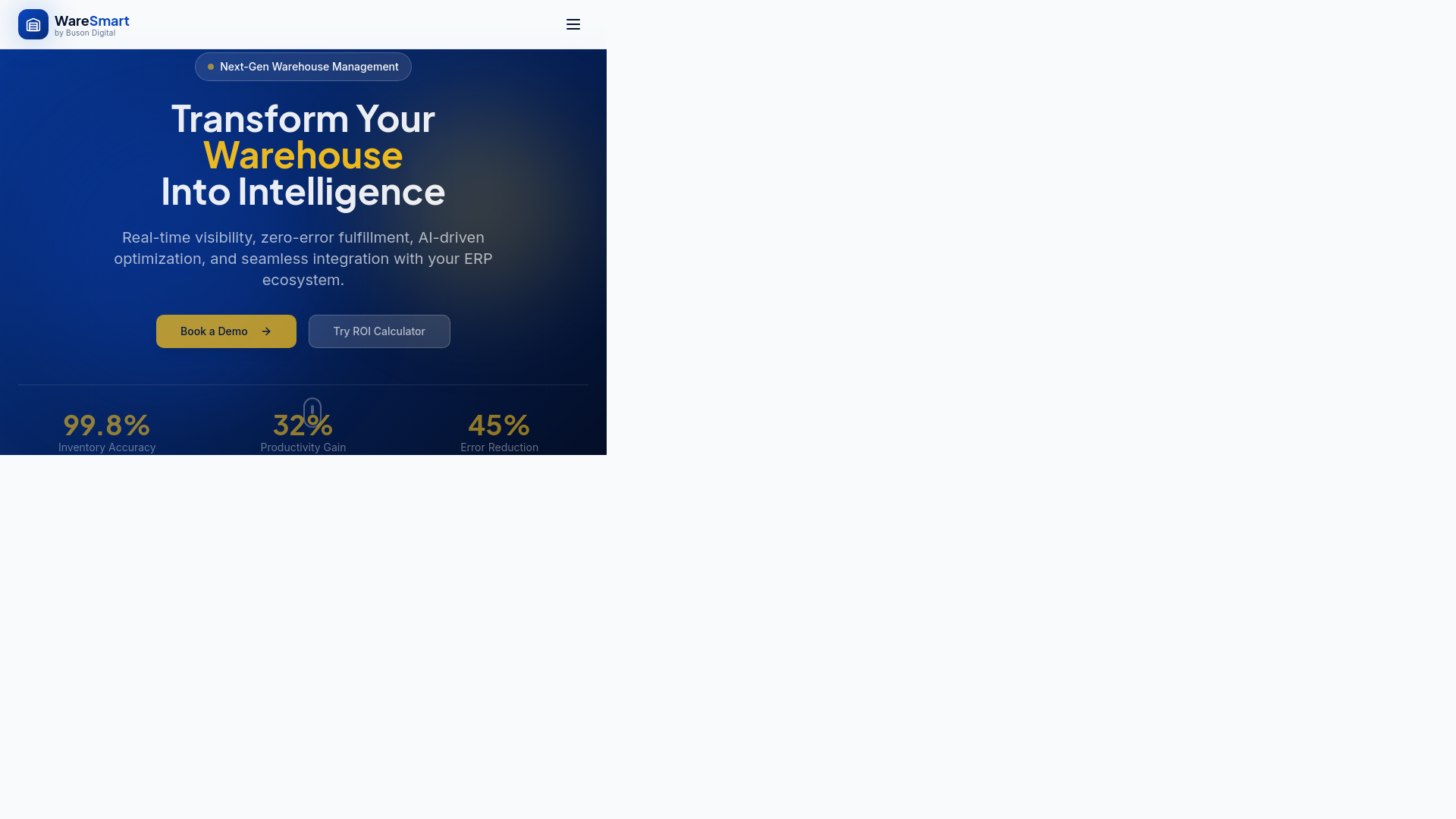 WareSmart - Transform Your Warehouse Into Intelligence