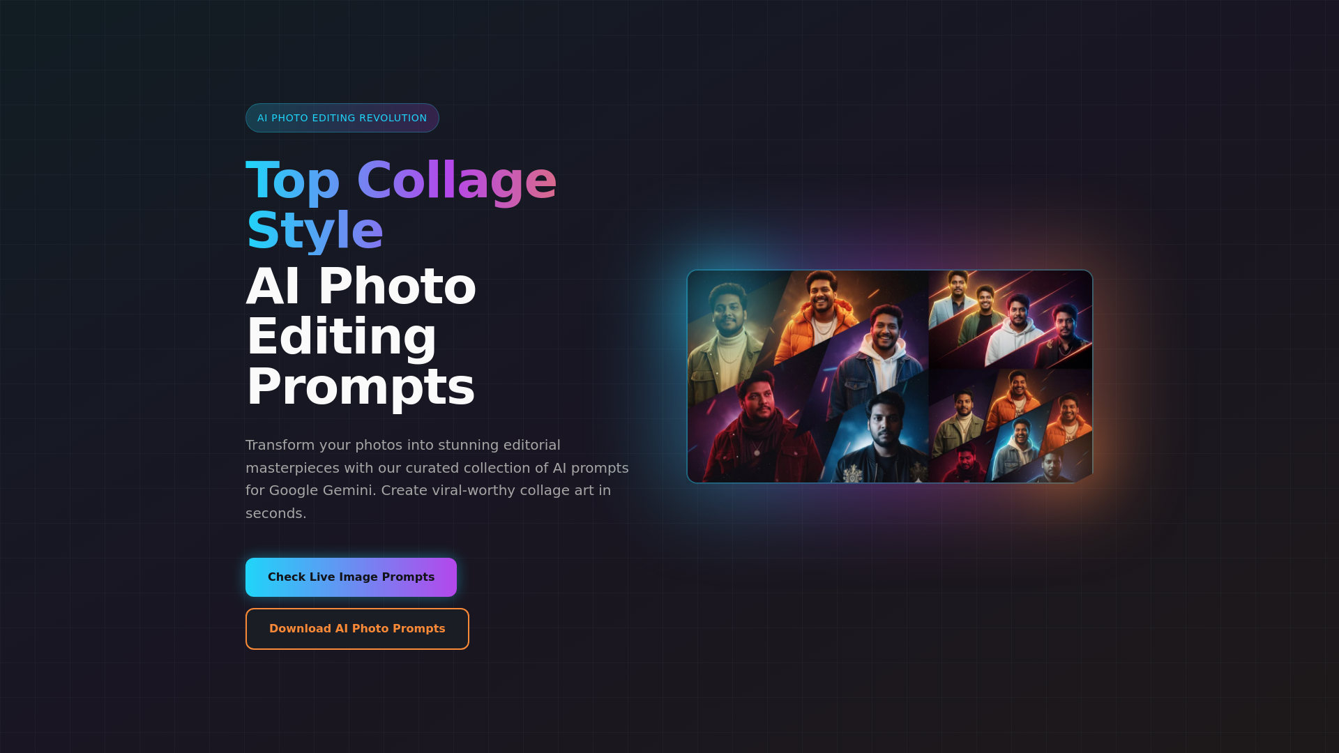 Top Collage Style AI Photo Editing Prompts For Google Gemini AI