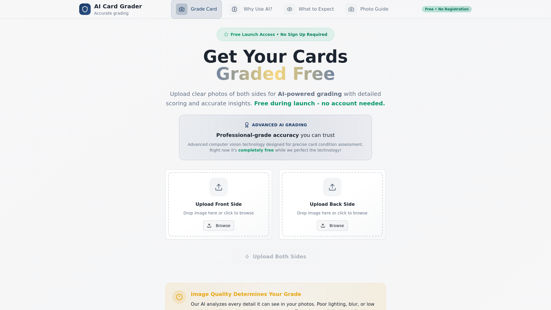 Free AI Card Grading - Instant Professional Trading Card Authentication