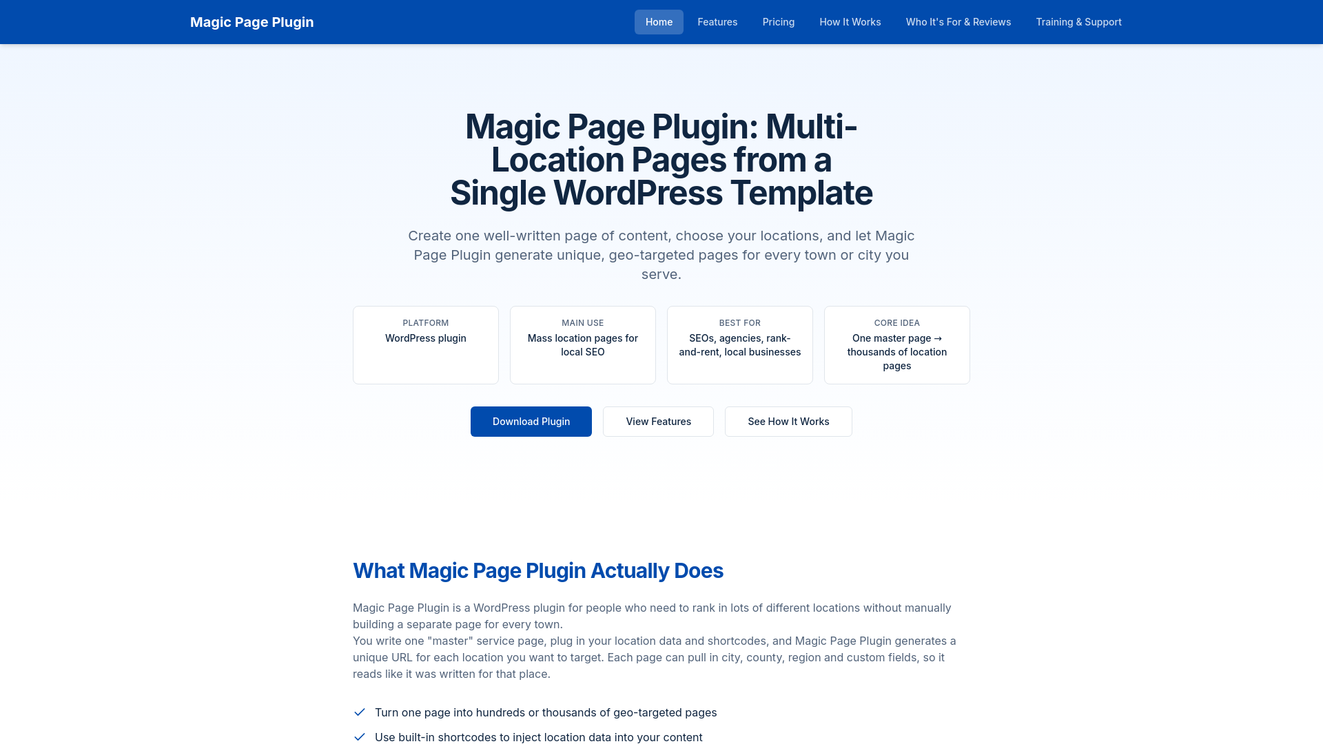 Magic Page Plugin – Multi-Location Pages for WordPress & Local SEO