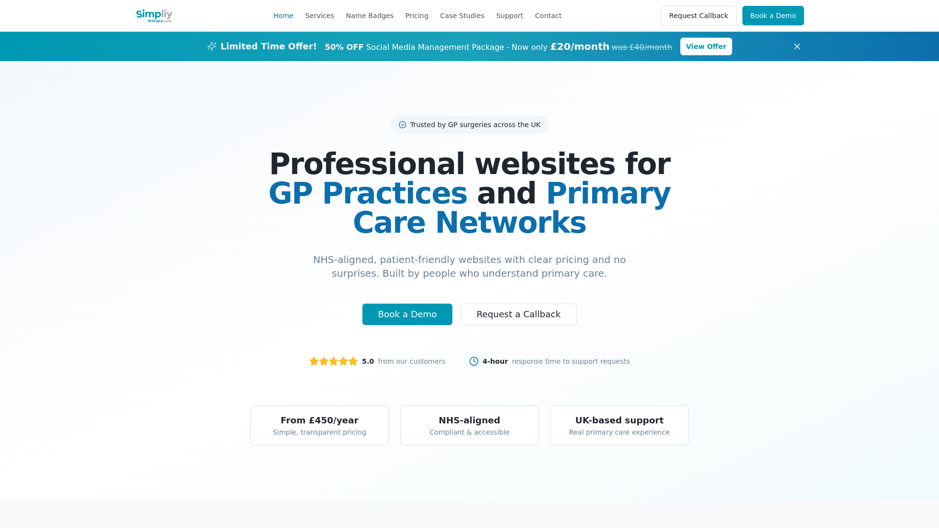 Simpliy Primary Care | GP Practice & PCN Websites | NHS-Compliant ...