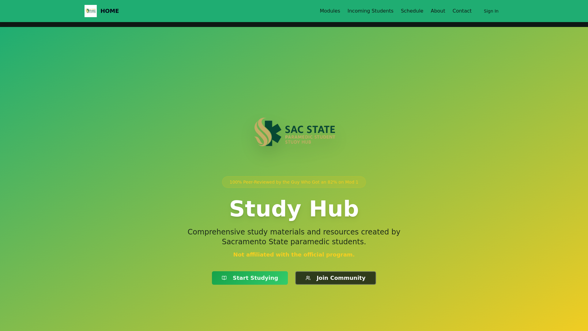 Sacramento State Paramedic Student Resources