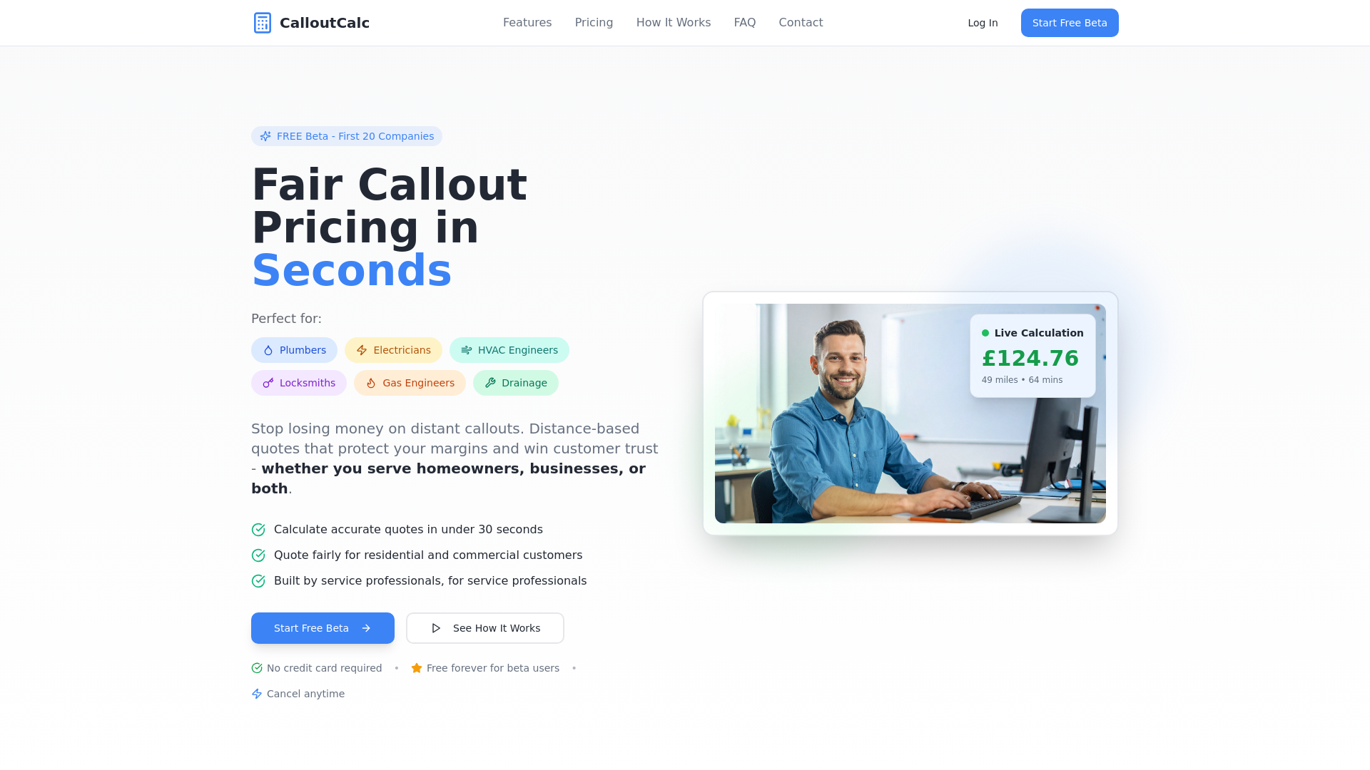CalloutCalc - Fair Distance-Based Callout Pricing for UK Service Companies