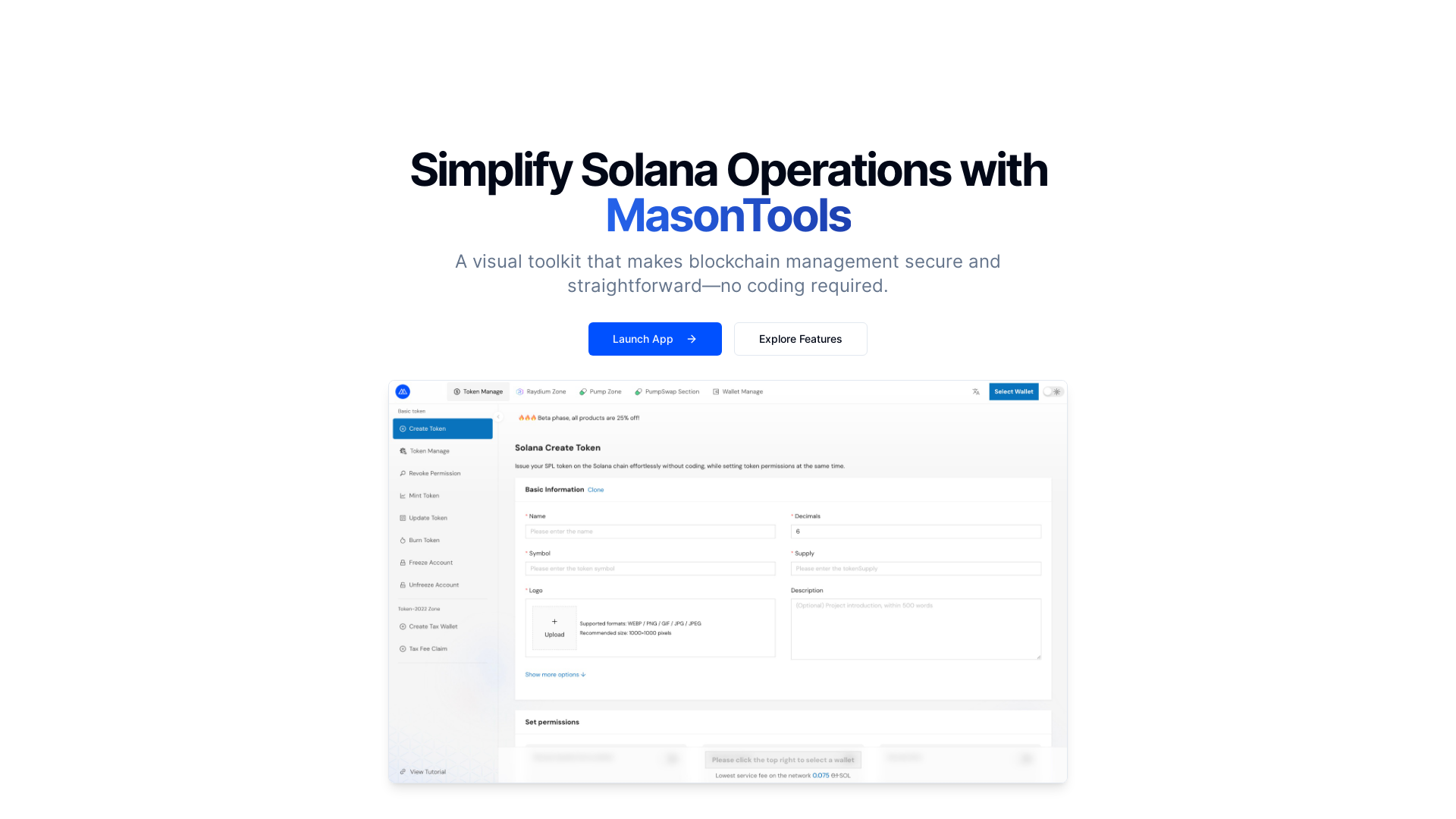 MasonTools - Simplify Solana Operations
