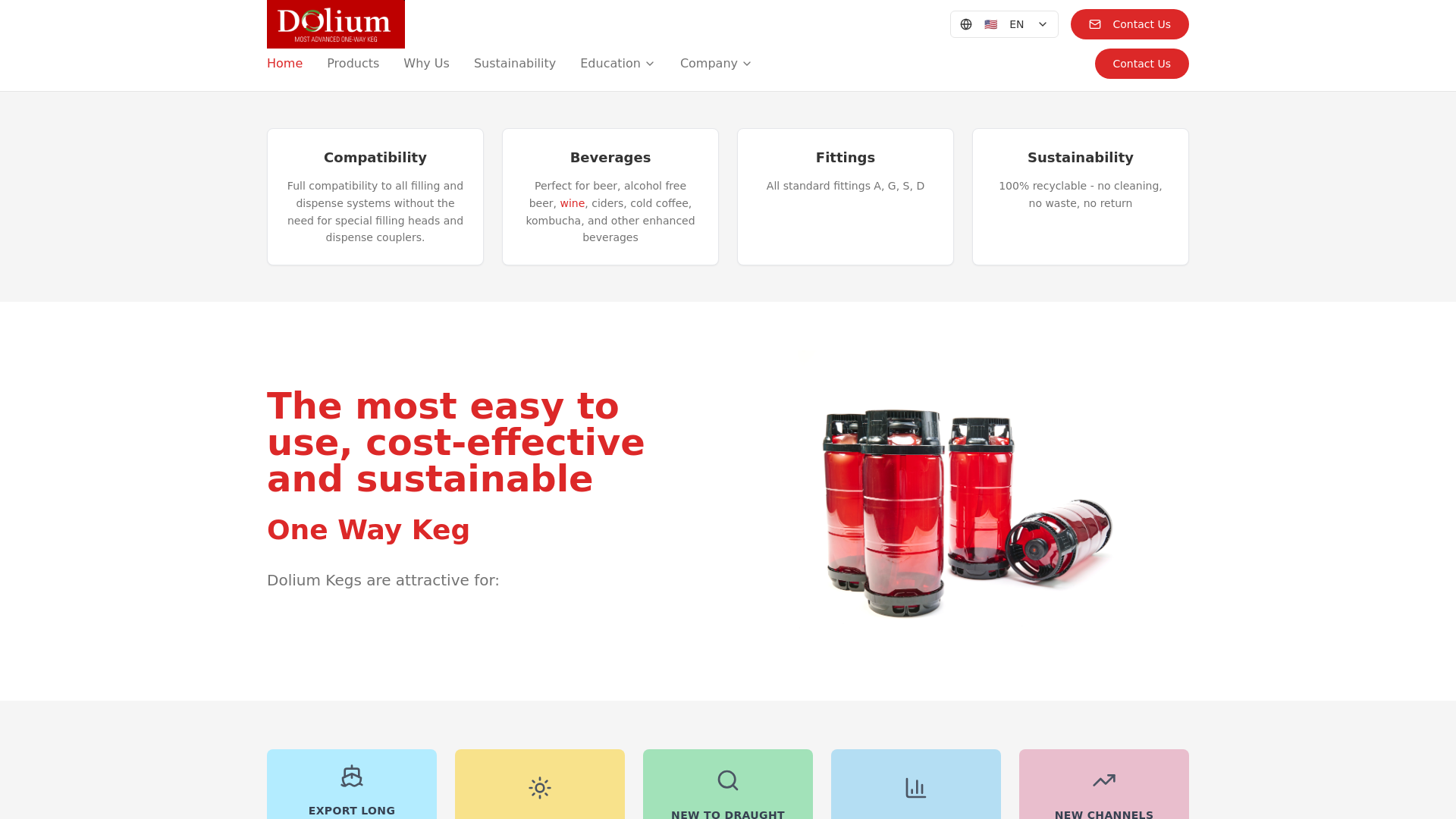 Dolium Kegs - Most Advanced One-Way Keg