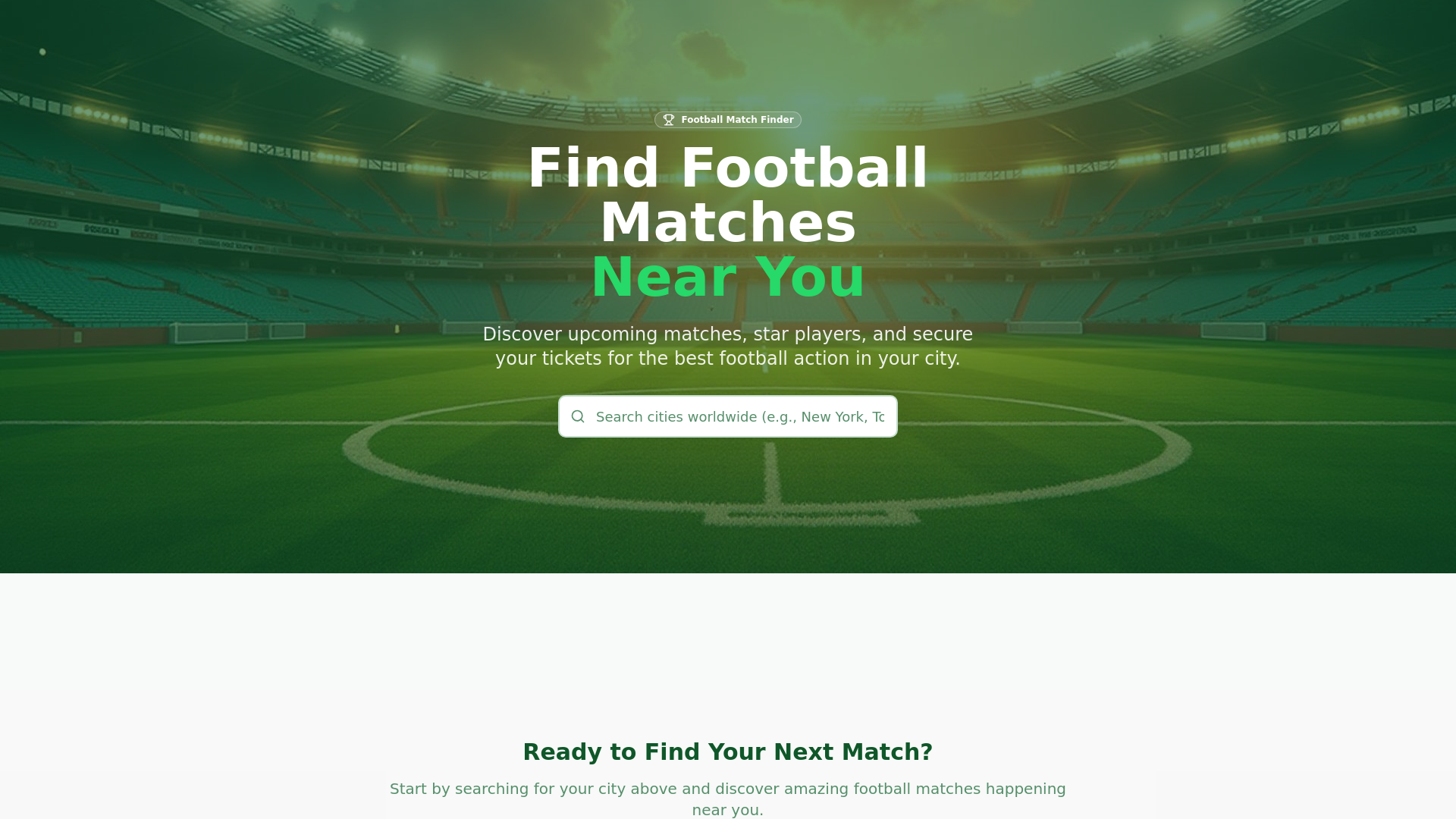 Football Match Finder - Find Matches Near You