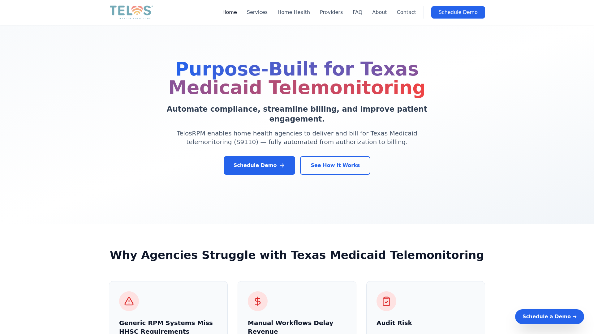 Texas Medicaid Telemonitoring for Home Health Agencies | Telos Health ...
