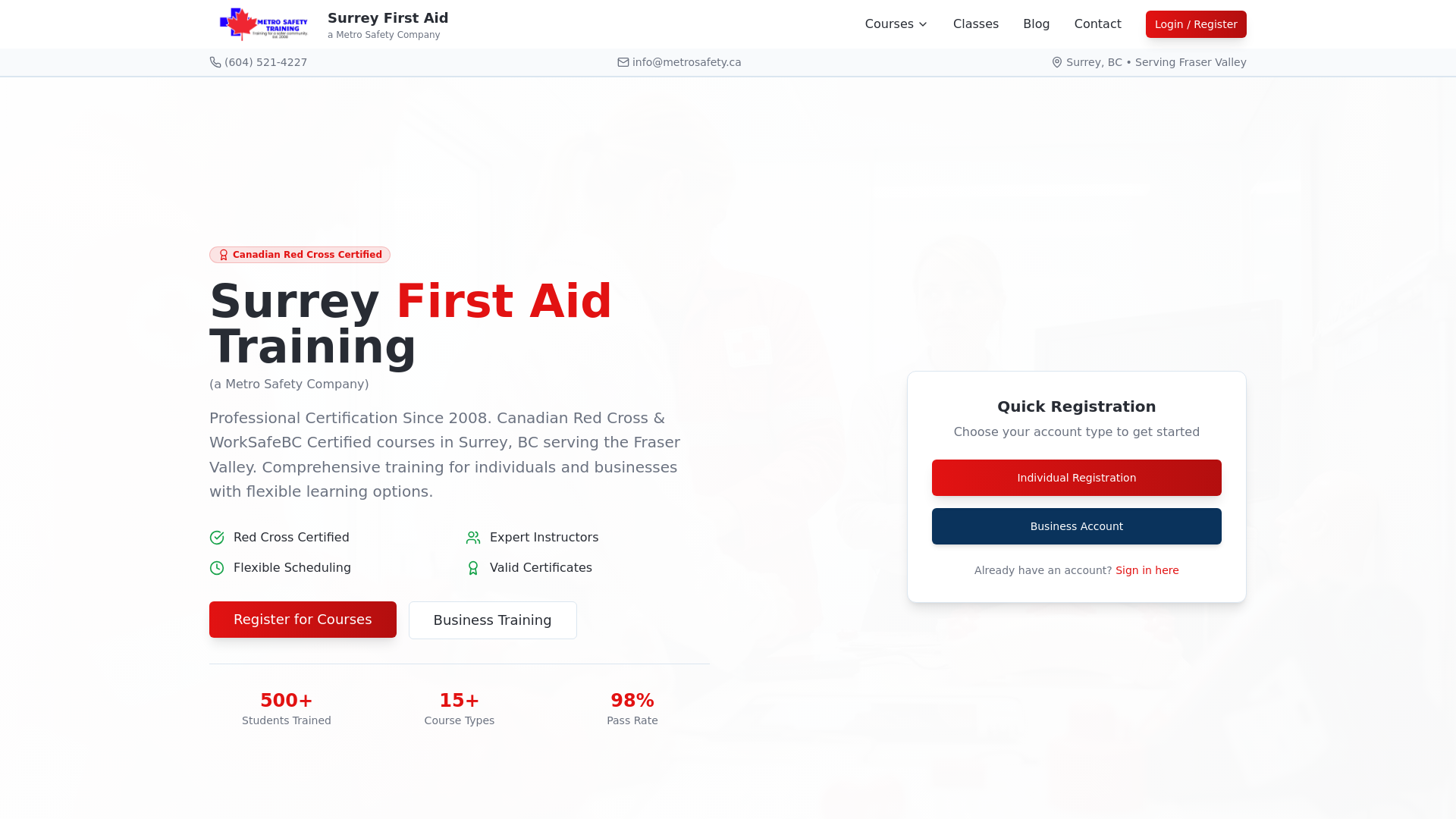 Metro Safety Training - First Aid Courses | Surrey, BC