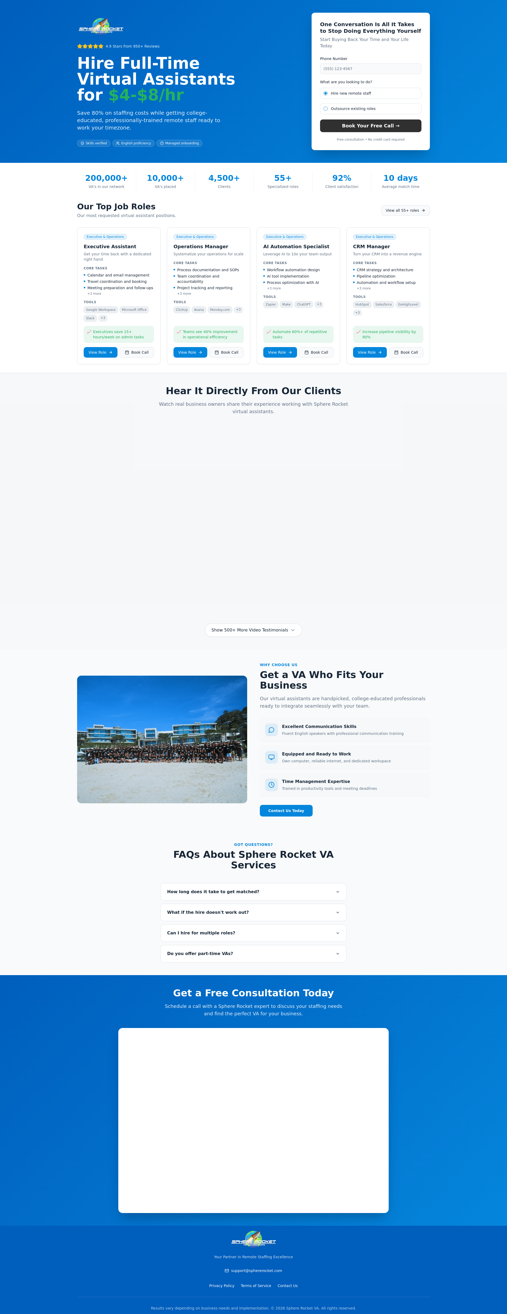 Sphere Rocket VA | Hire Top Virtual Assistants