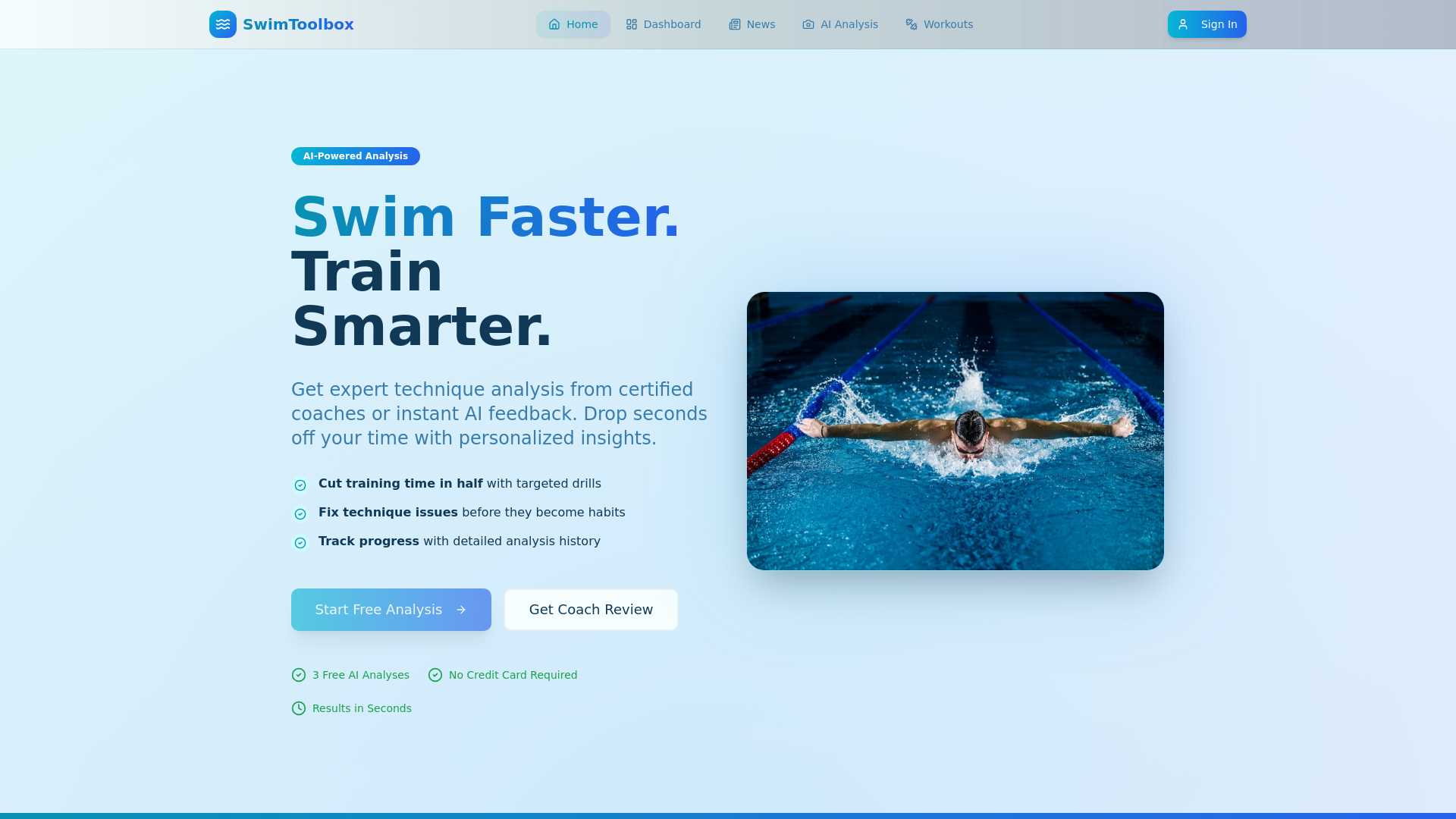 Swim Toolbox - Professional AI Swimming Technique Analysis