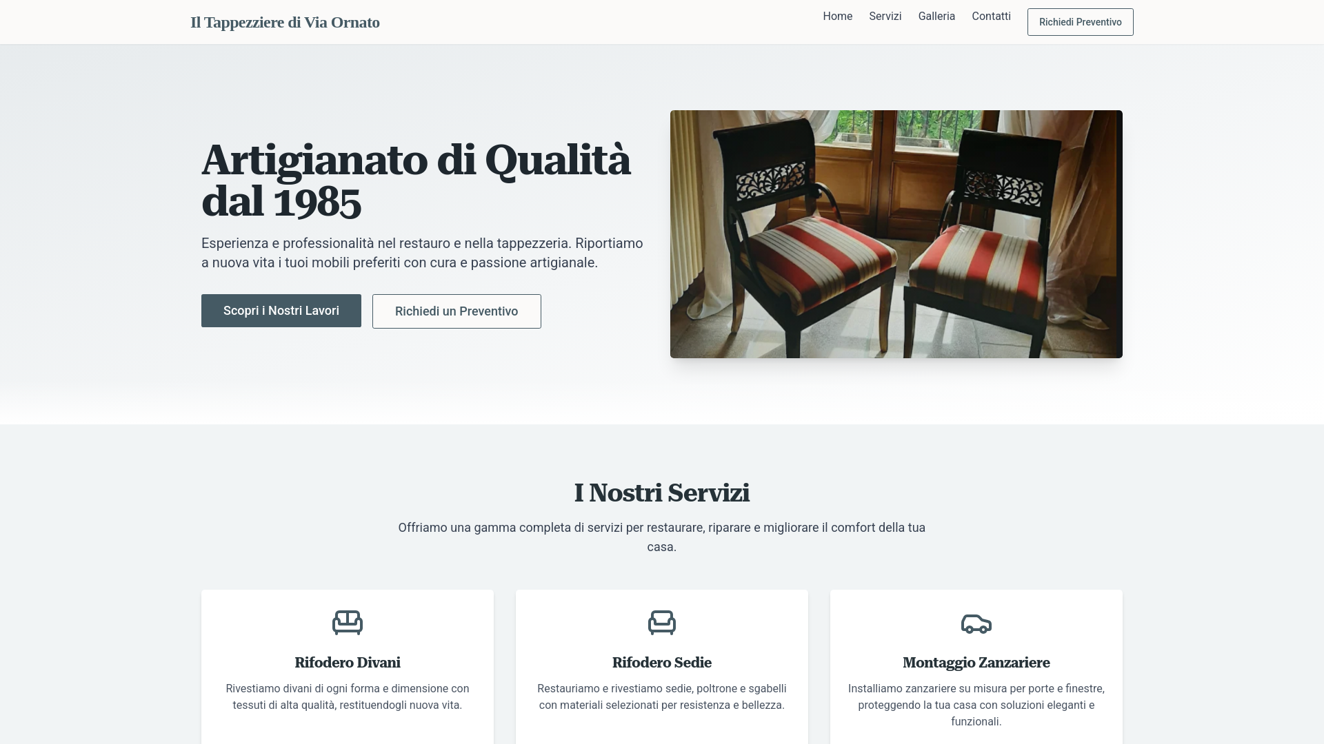 Il Tappezziere di Via Ornato - Artigianato di Qualità