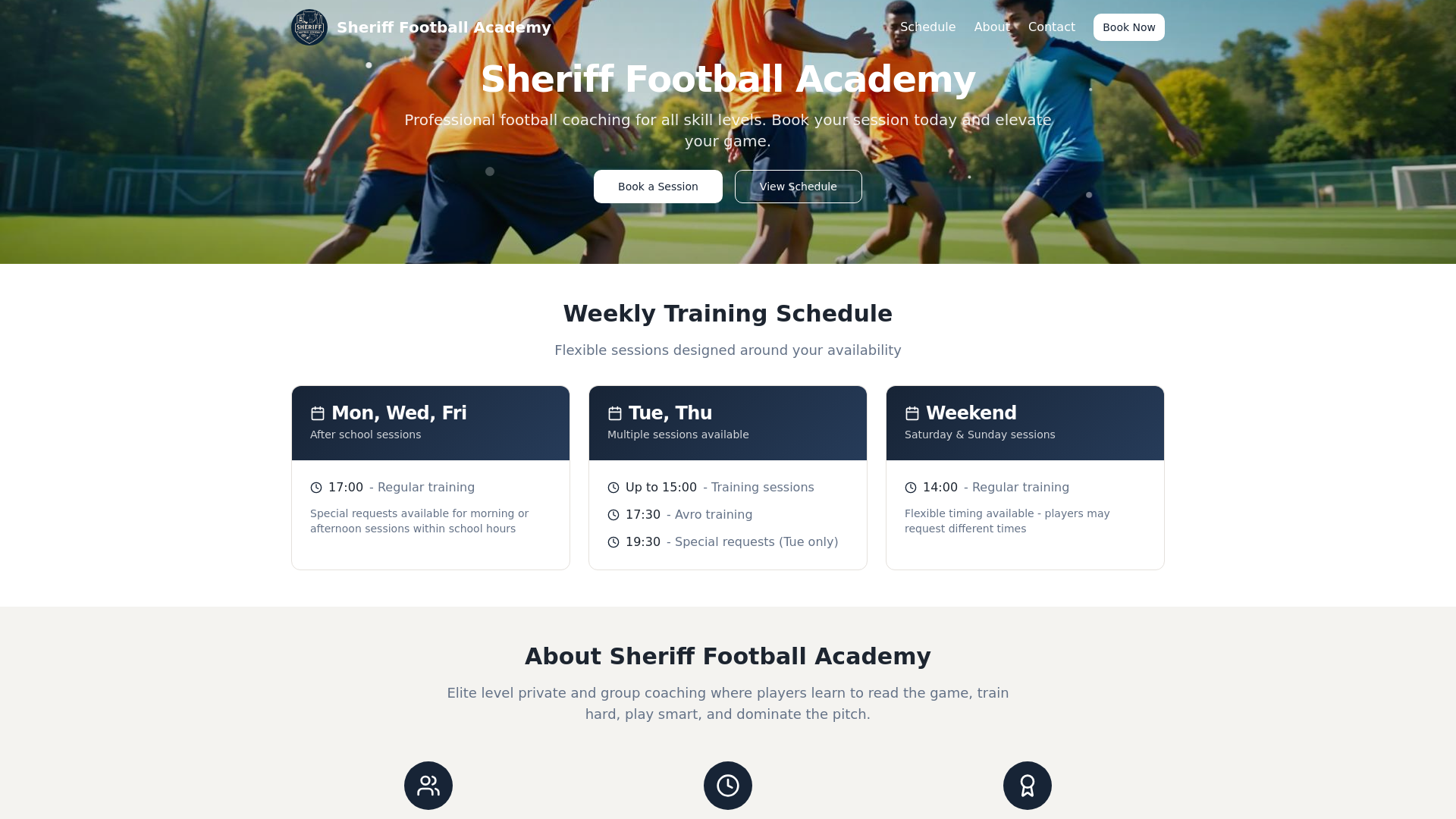 Sheriff Football Academy - Professional Football Coaching