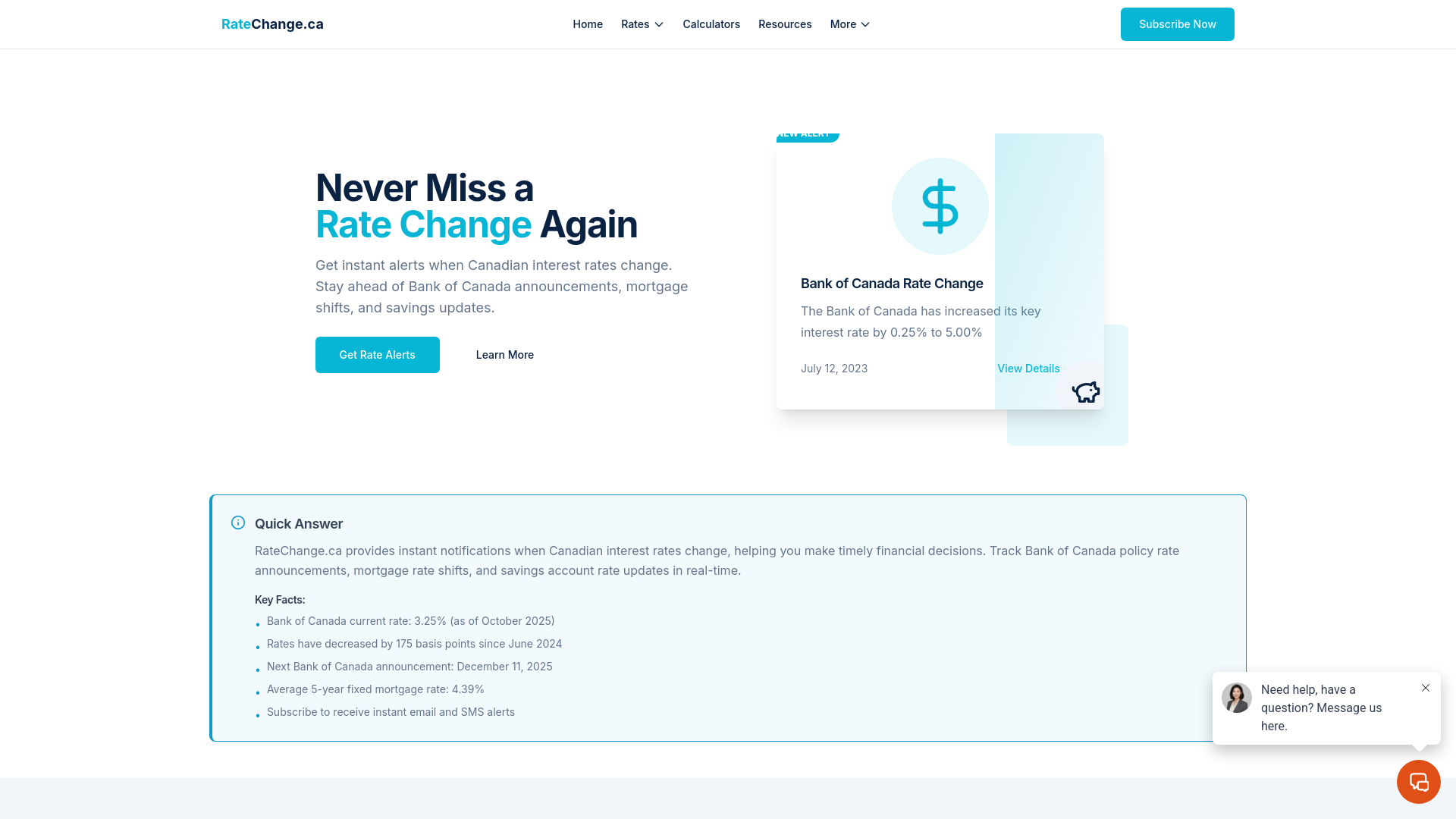 RateChange.ca | Interest Rate Change Alerts