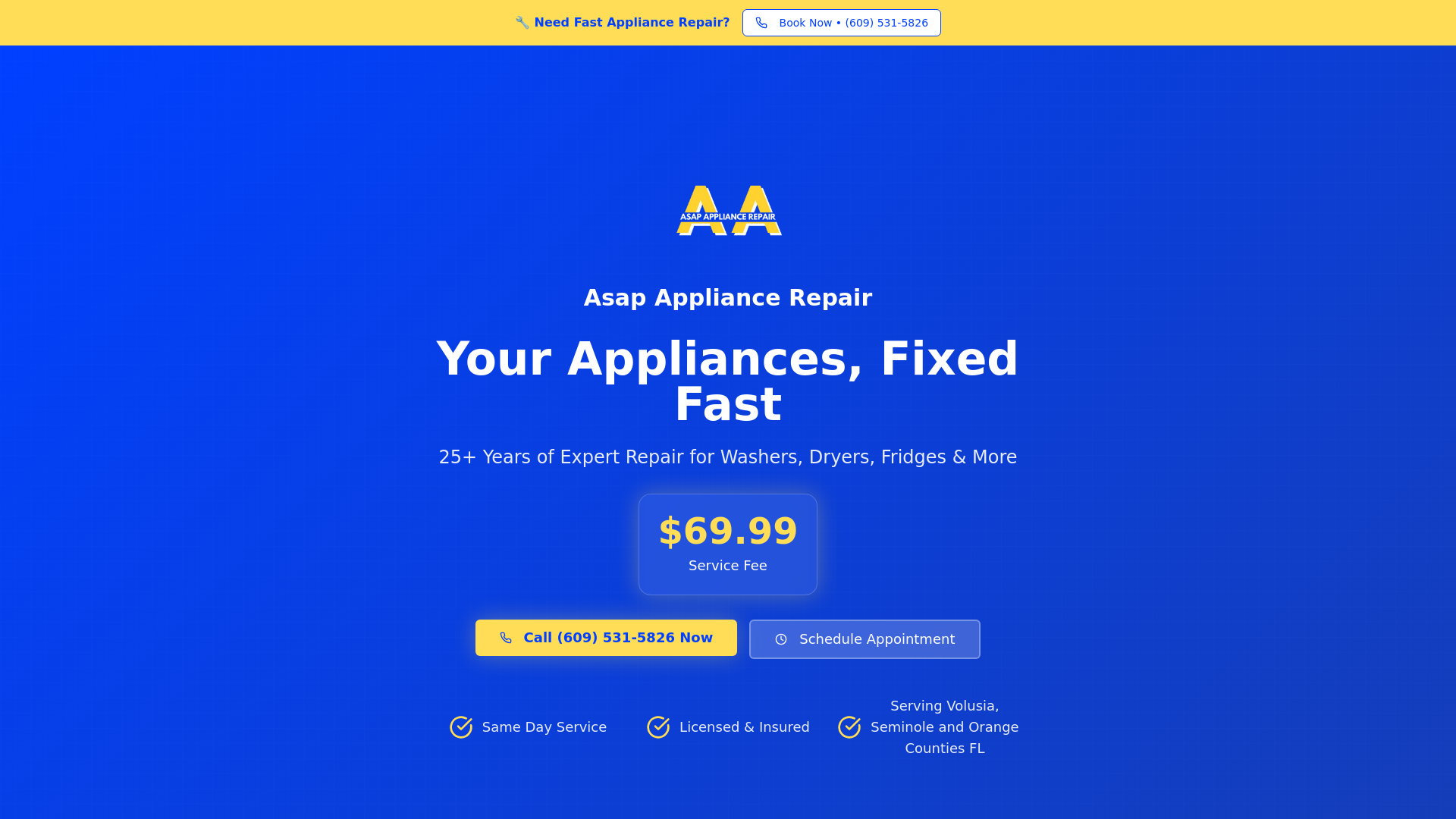 ASAP Appliance Repair - Deltona Florida | Expert Appliance Service