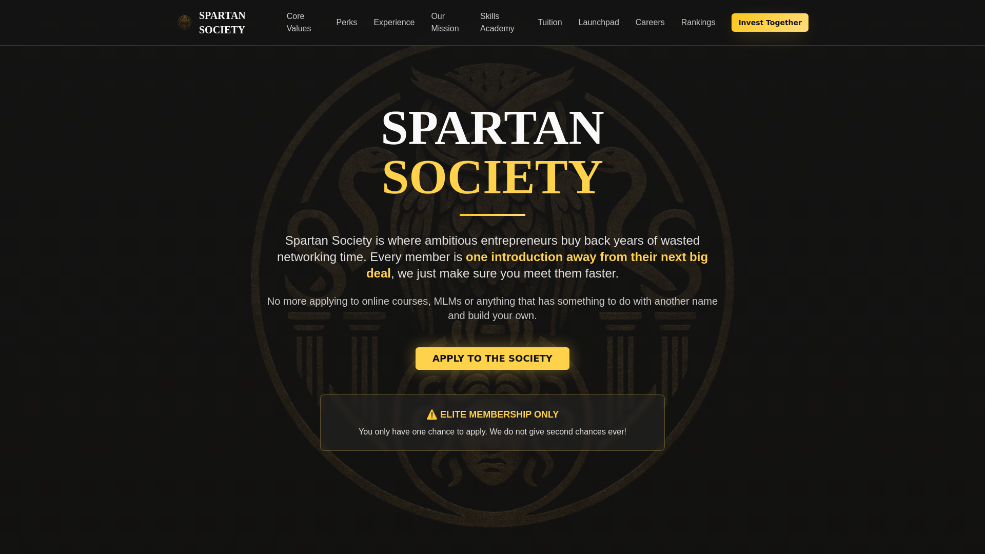 Spartan Society - Elite Networking for Ambitious Entrepreneurs