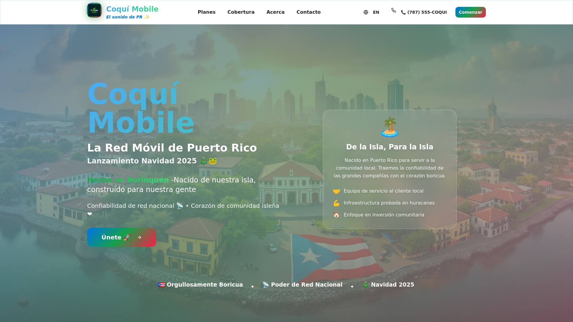 Coquí Mobile - Puerto Rico's Local Mobile Network