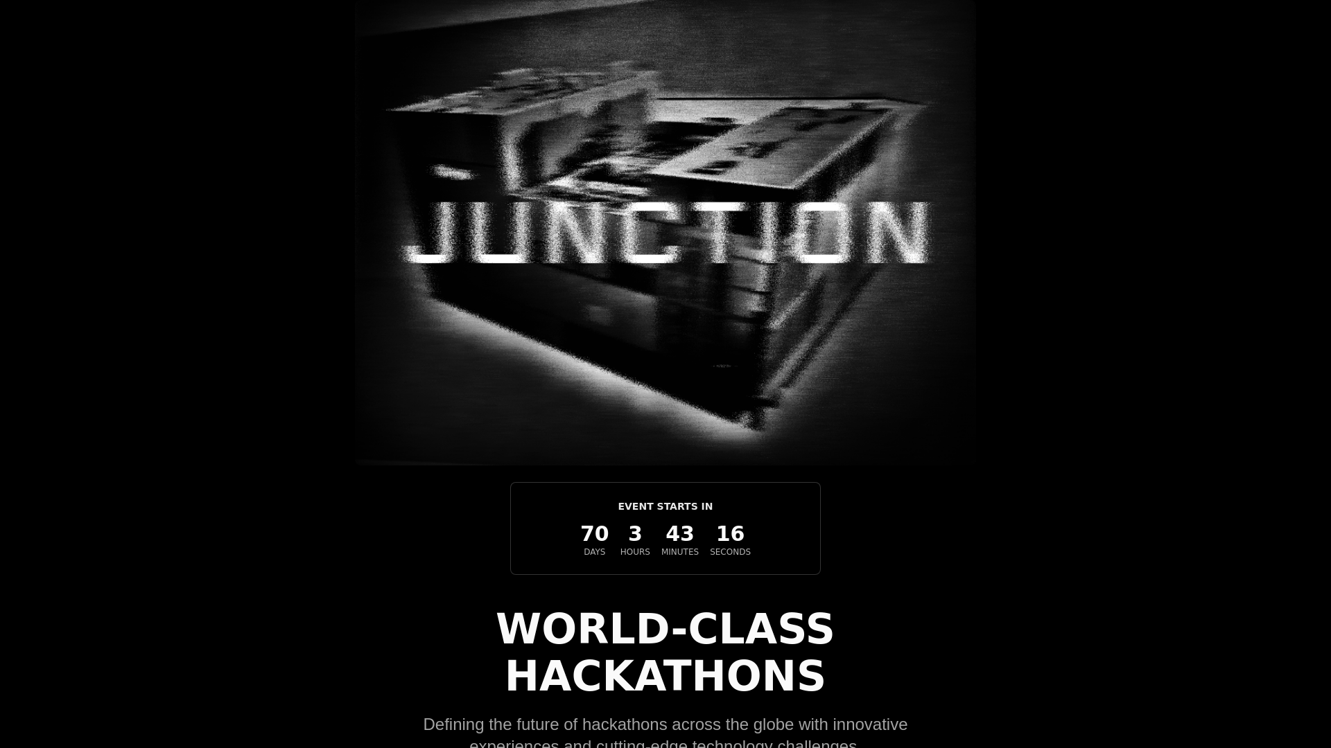 Junction - World-Class Hackathons