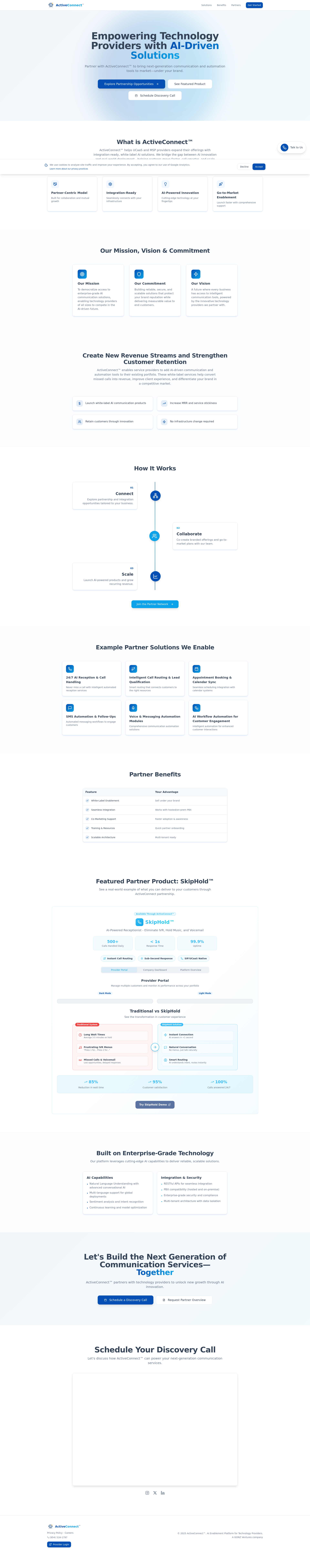 ActiveConnect™ - AI Enablement Platform for Technology Providers