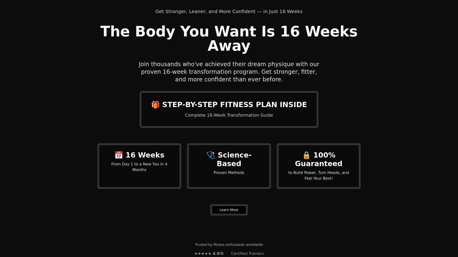 16-Week Fitness Transformation | Transform Your Body & Life