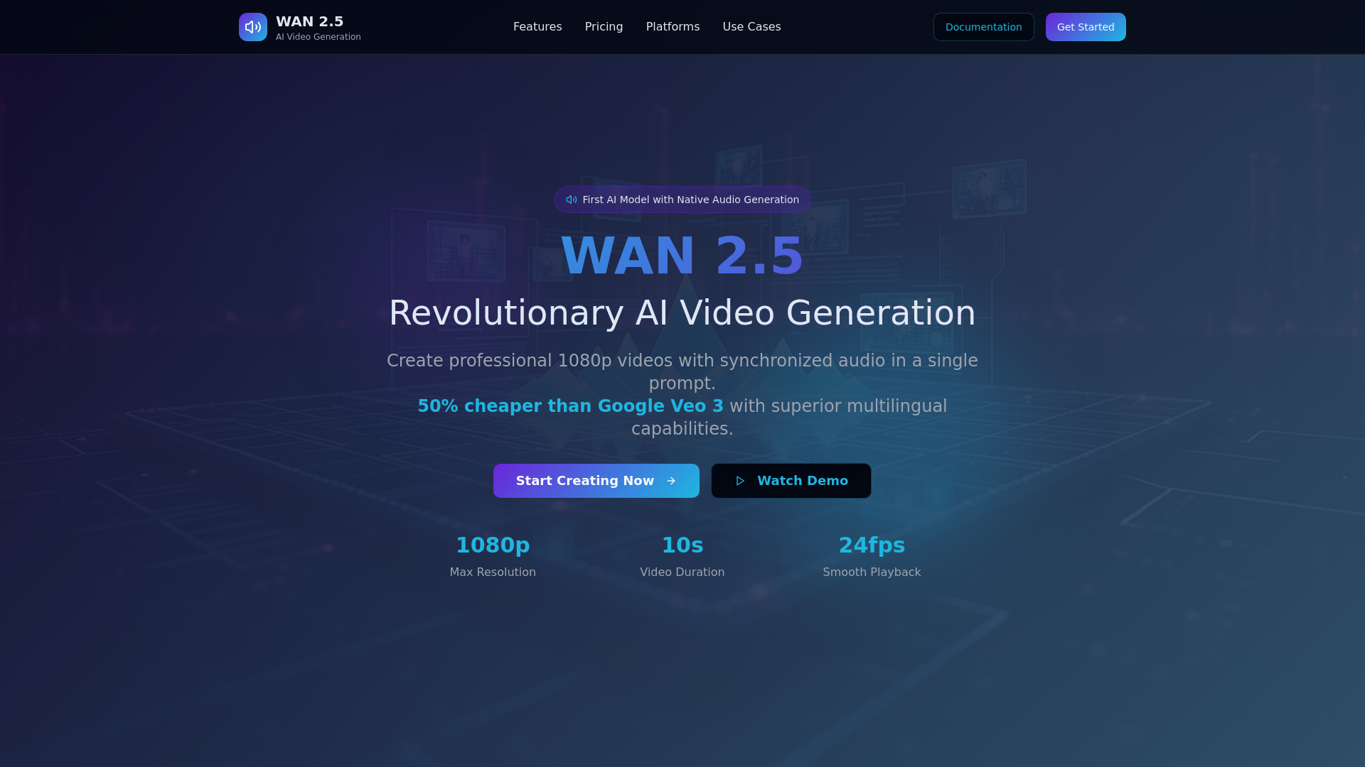 WAN 2.5 AI Video Generation | Revolutionary Audio-Visual AI Technology