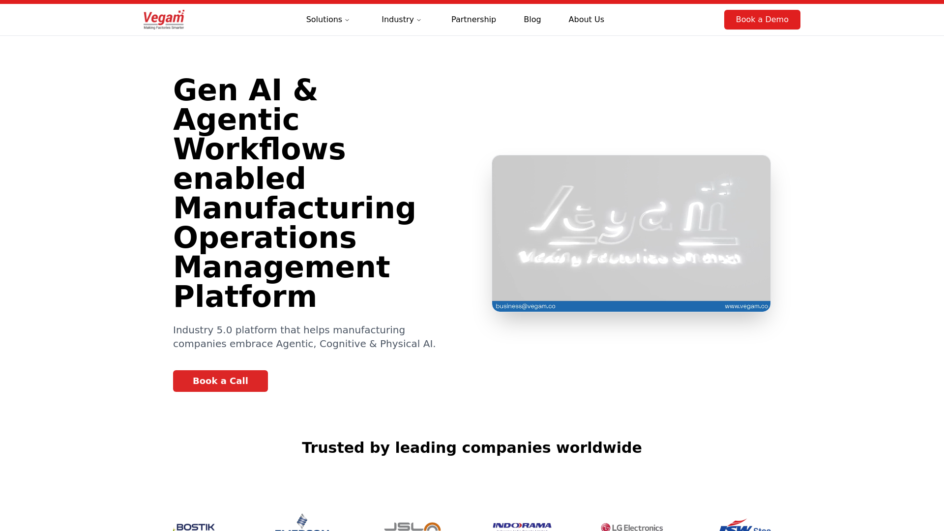 Vegam - Manufacturing Operations Management Platform