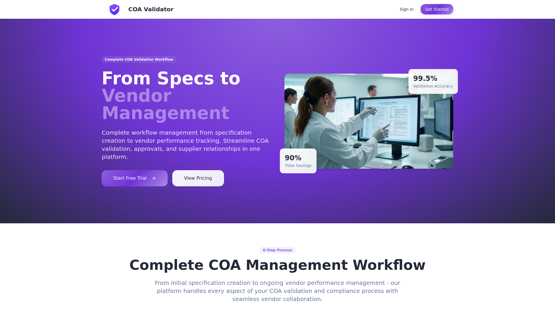 COA Validator - AI-Powered Certificate of Analysis Validation