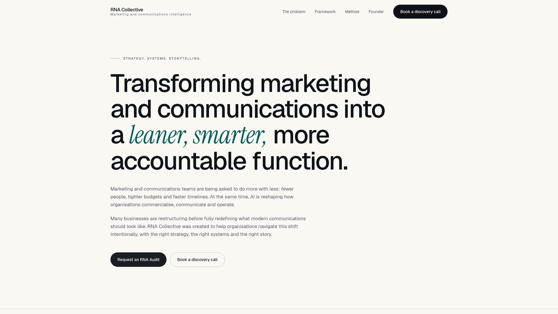 RNA Collective — Marketing and Communications Intelligence