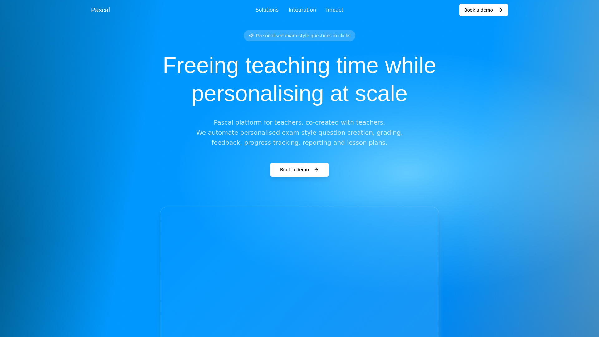 Pascal Education Platform | Personalized Learning & Automated Grading