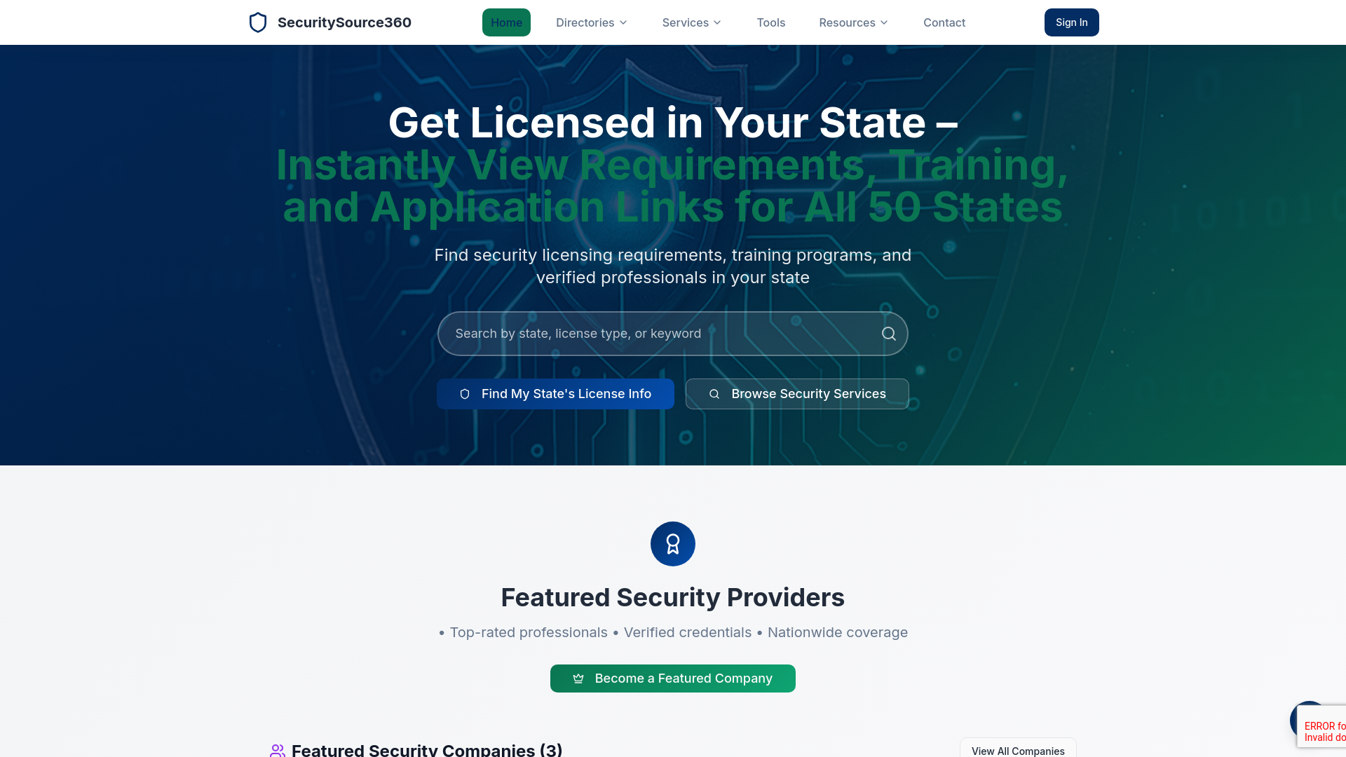 SecuritySource - Security Services Directory