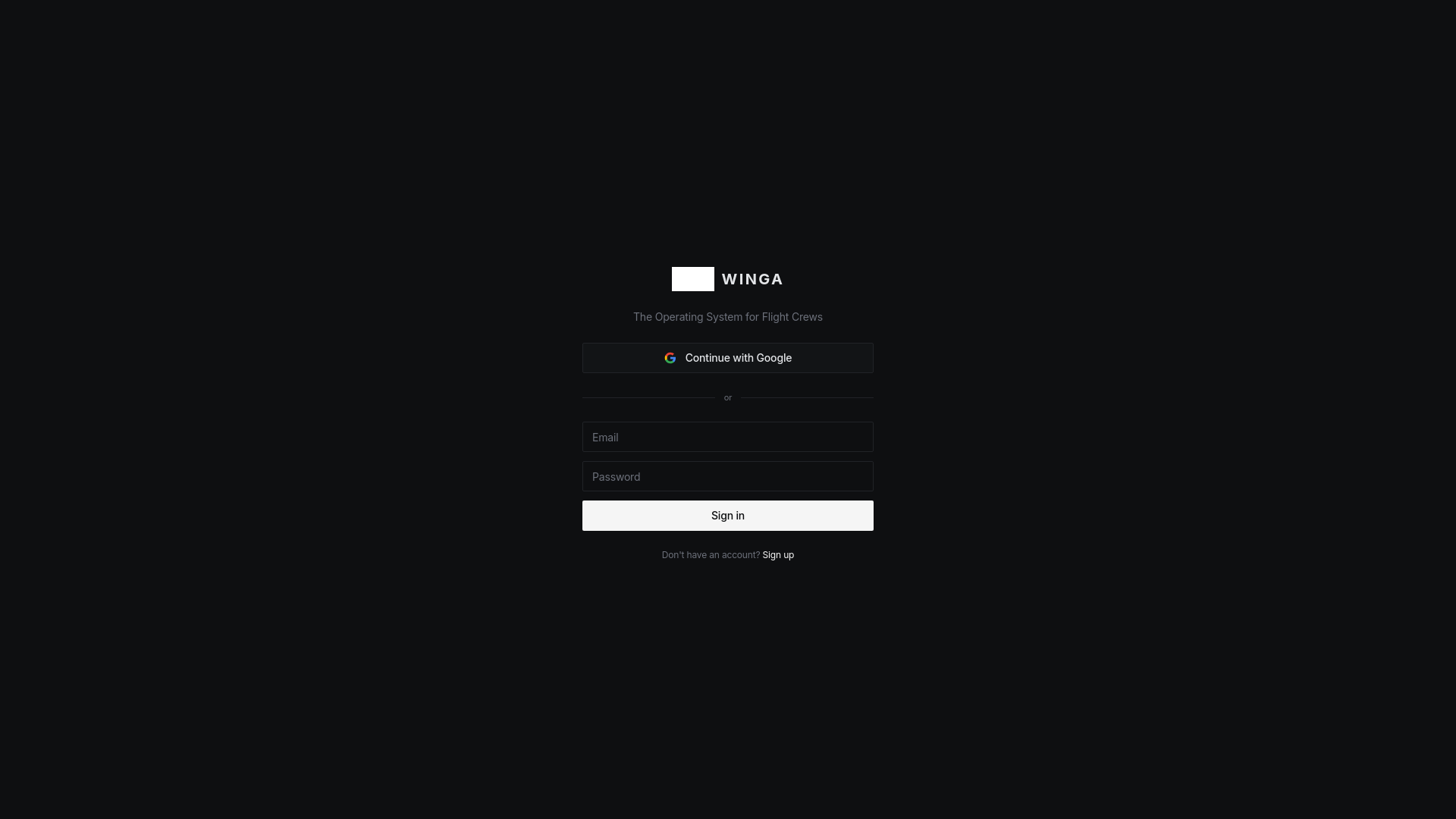 Winga — The Operating System for Flight Crews