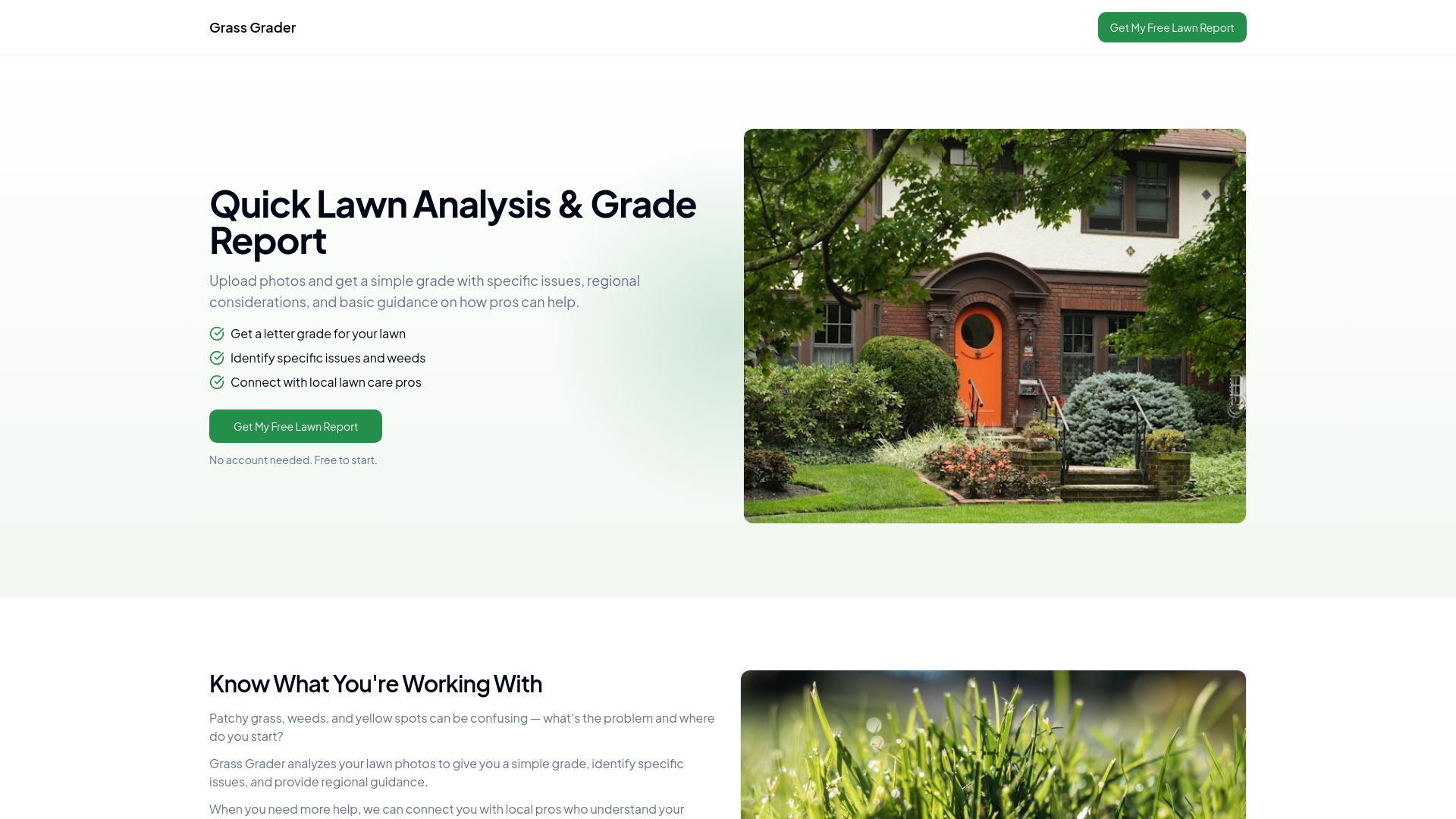 Grass Grader – Lawn Health Analyzer