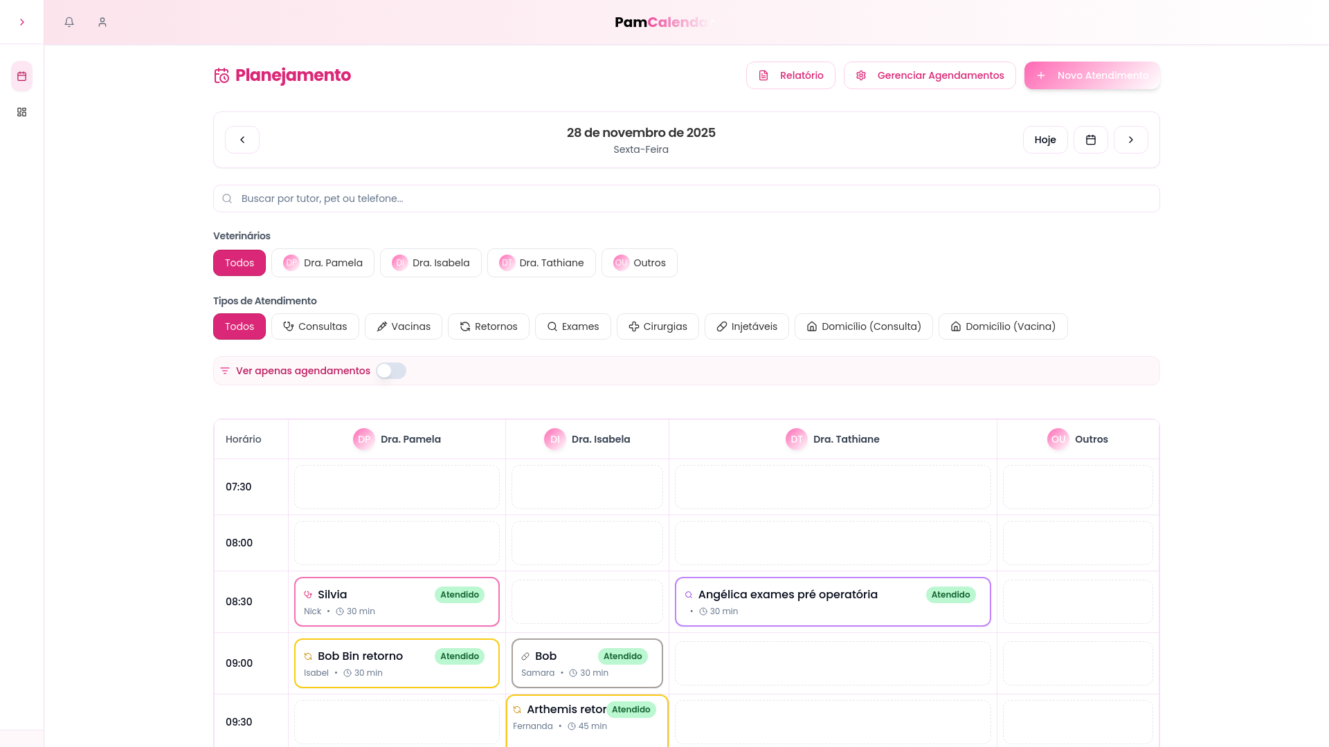 PamCalendar - Agenda Veterinária