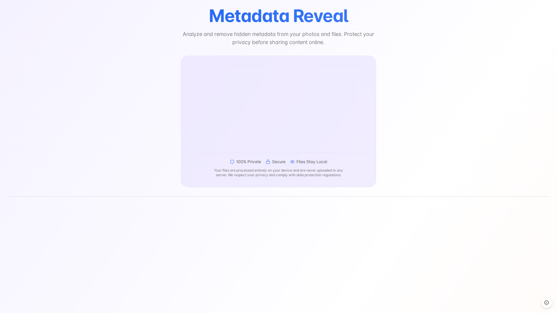 Metadata Reveal | View & Remove Image Metadata
