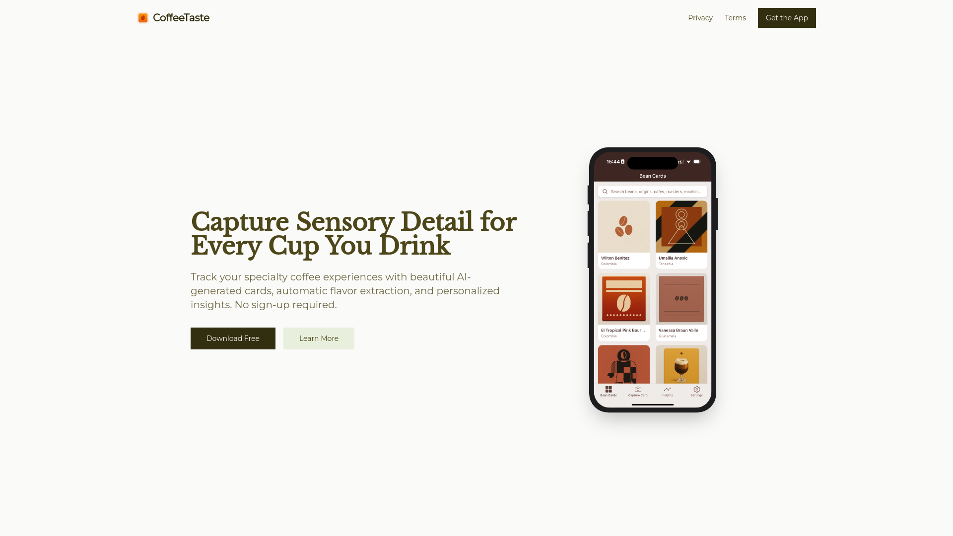 CoffeeTaste - AI-Powered Coffee Tracking App