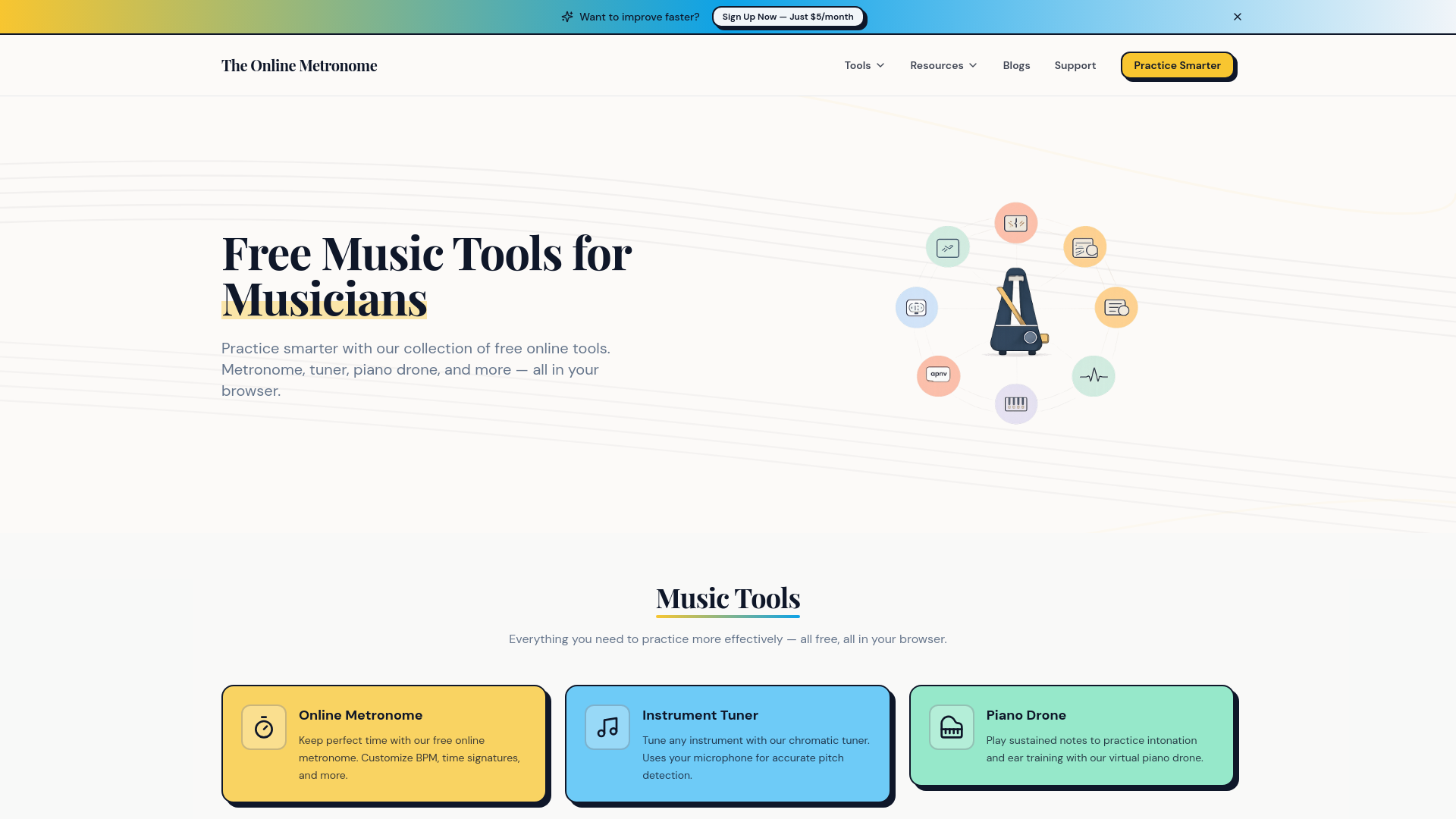 The Online Metronome | Free Music Tools for Musicians