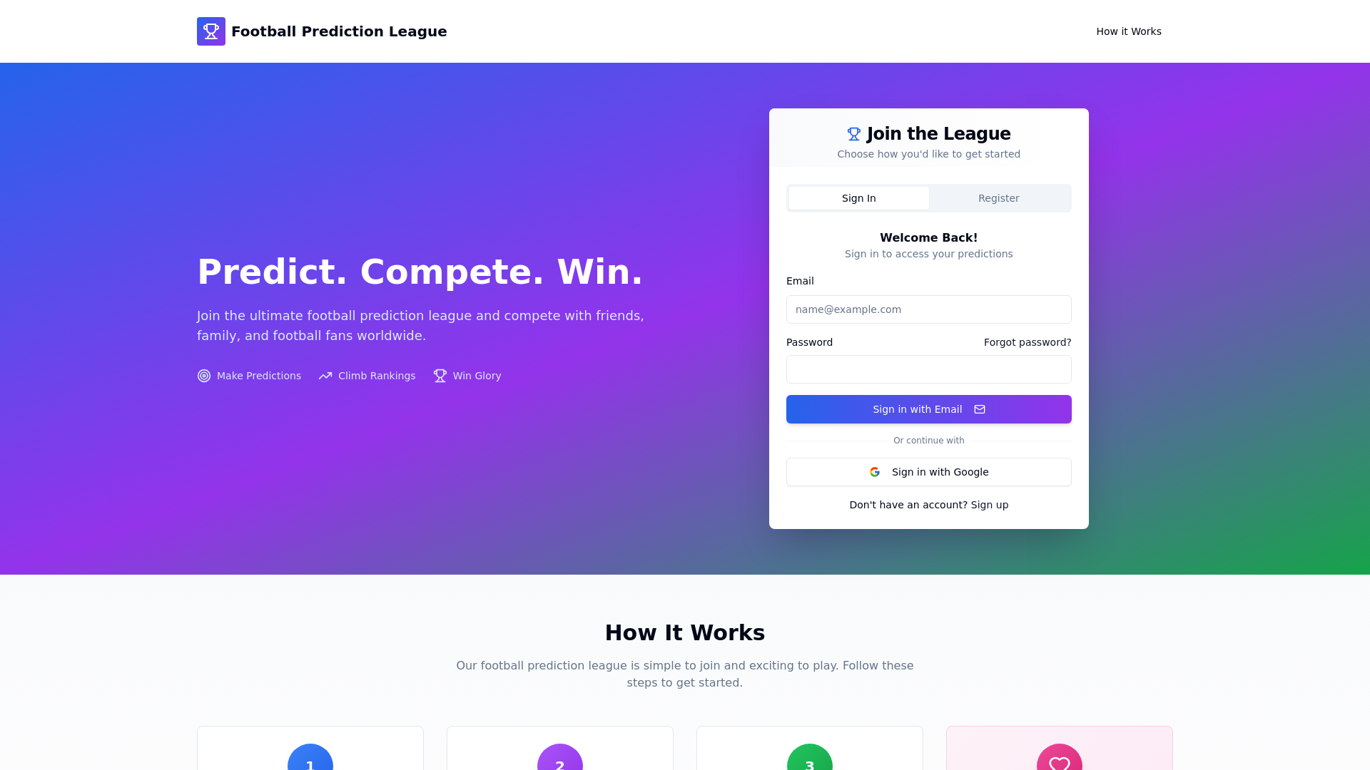 football prediction league