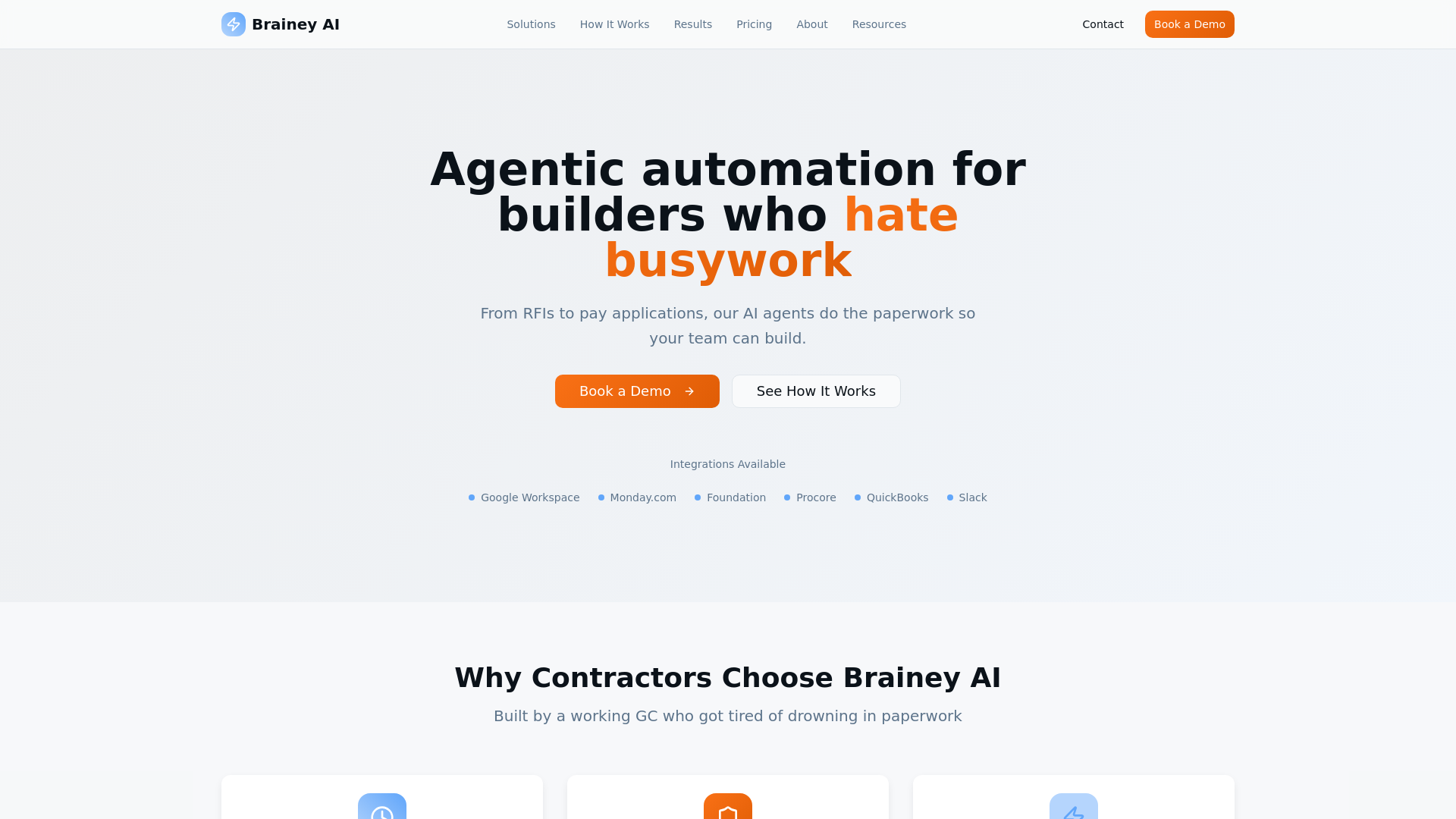 Brainey AI - Agentic AI for General Contractors