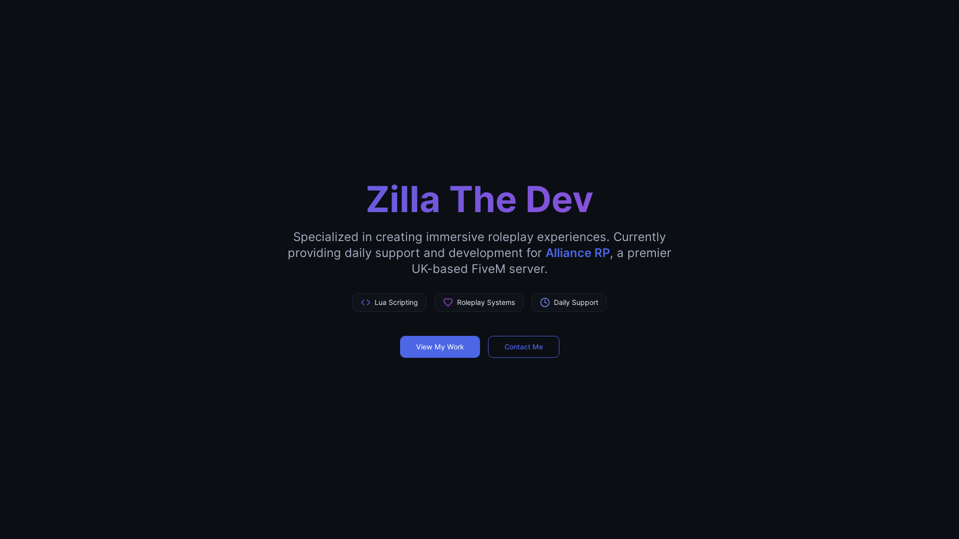 Zilla The Dev - FiveM Development Specialist