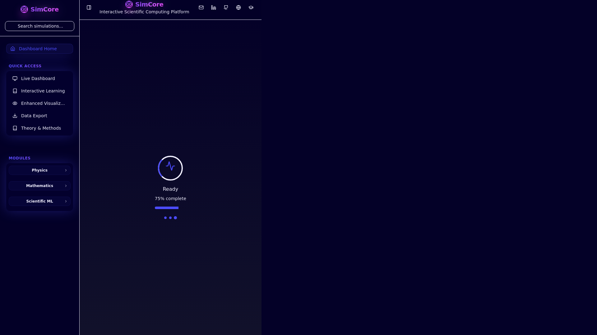 SimCore - Interactive Scientific Computing