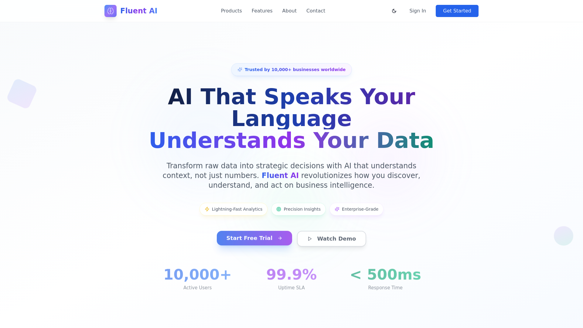 Fluent AI - Transform Your Business Data with Natural Language AI