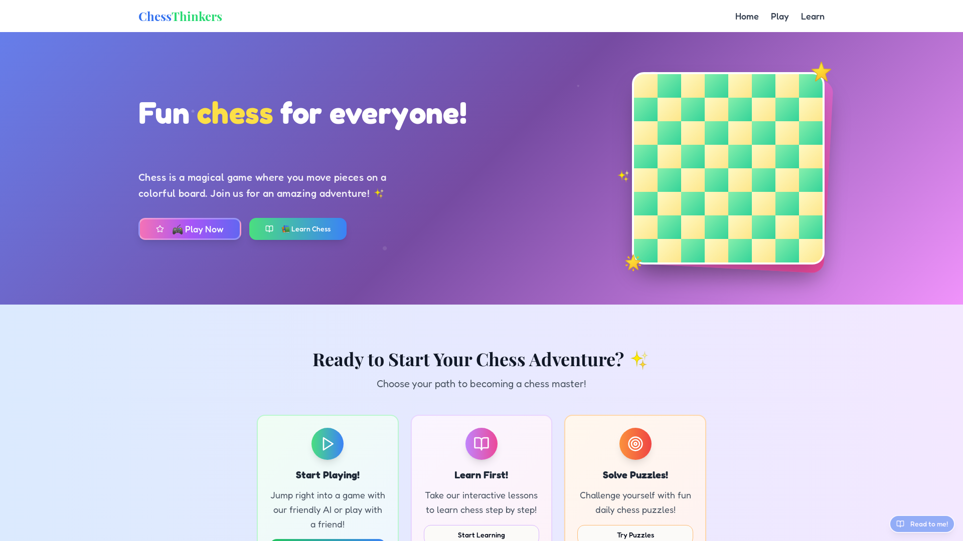 ChessThinkers - Learn and Play Chess
