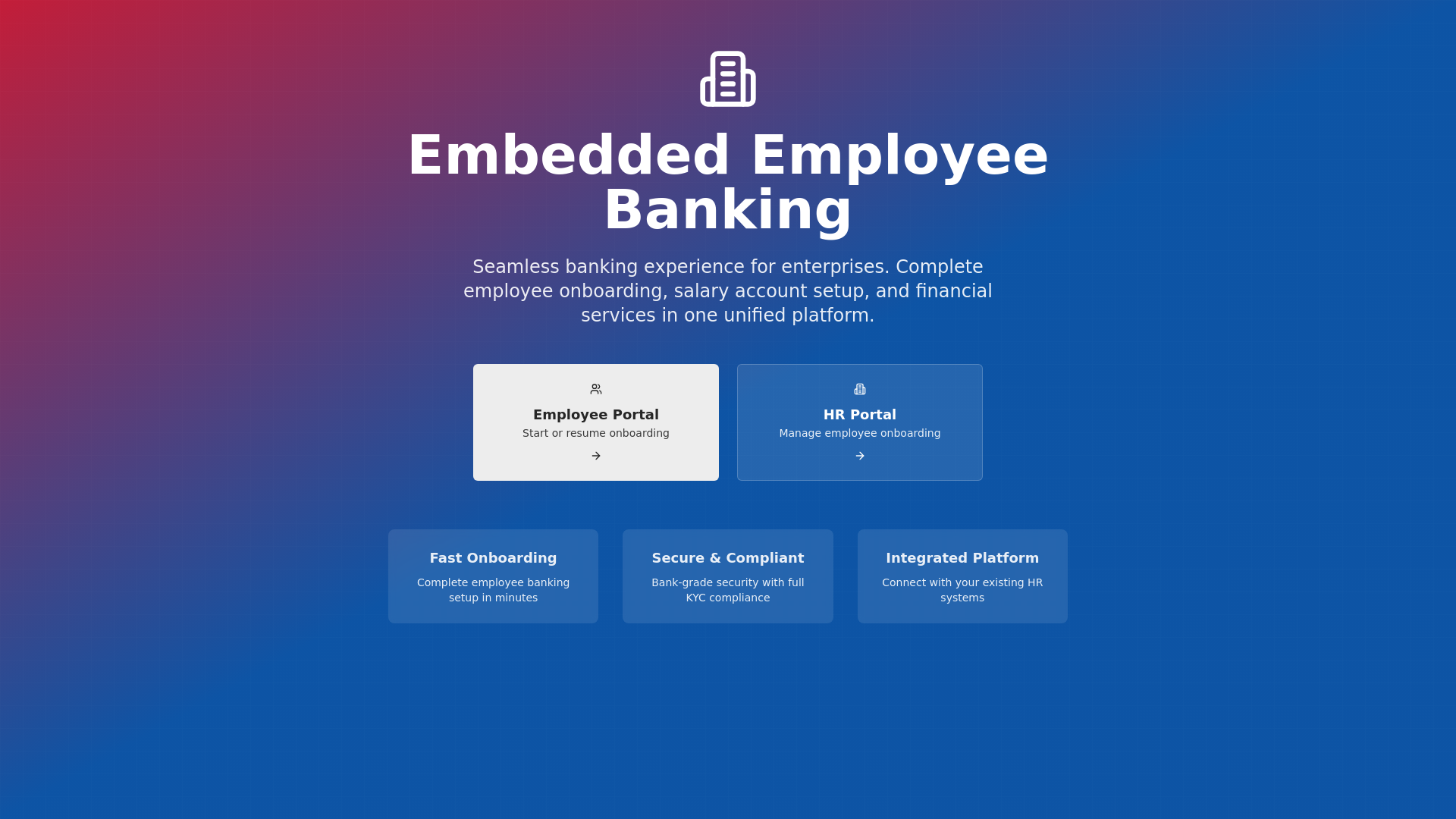 Employee Banking Portal - Seamless Onboarding & Account Management