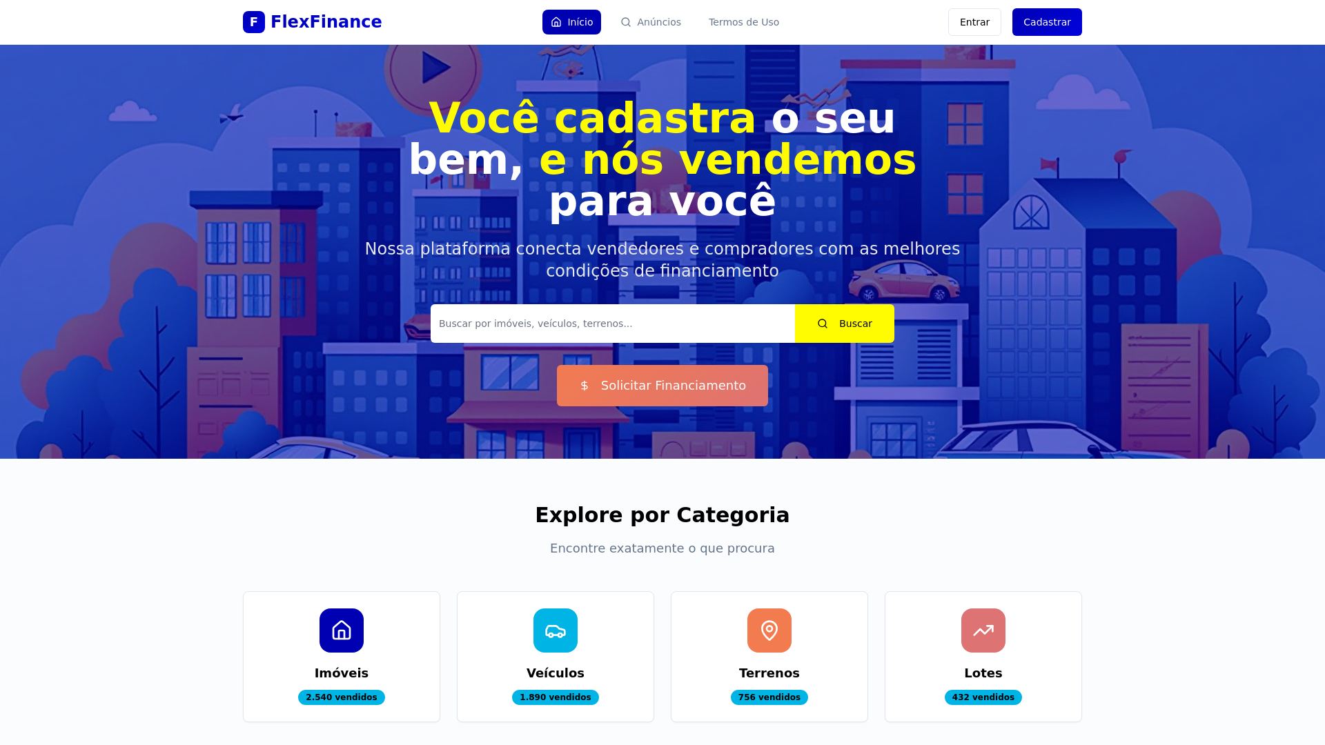 FlexFinance - Financiamento de Imóveis e Veículos