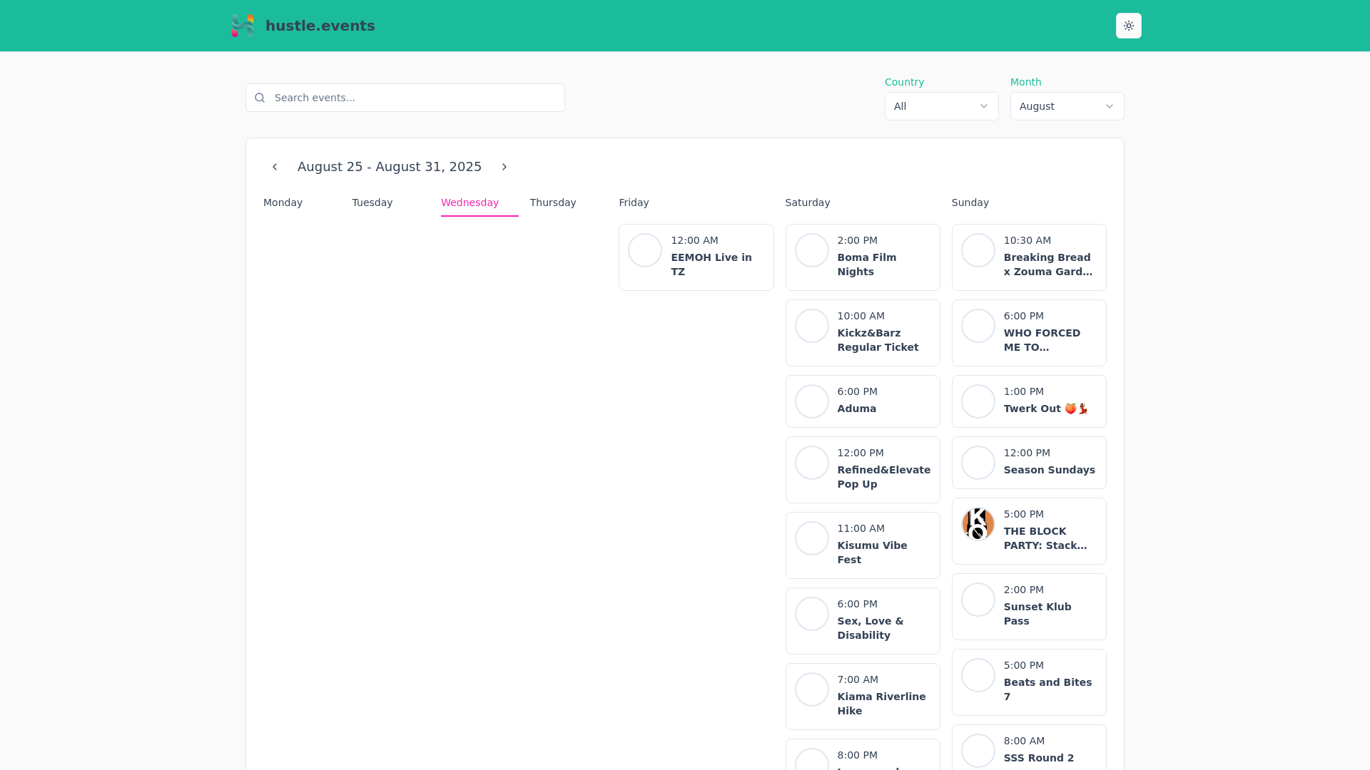 hustle.events