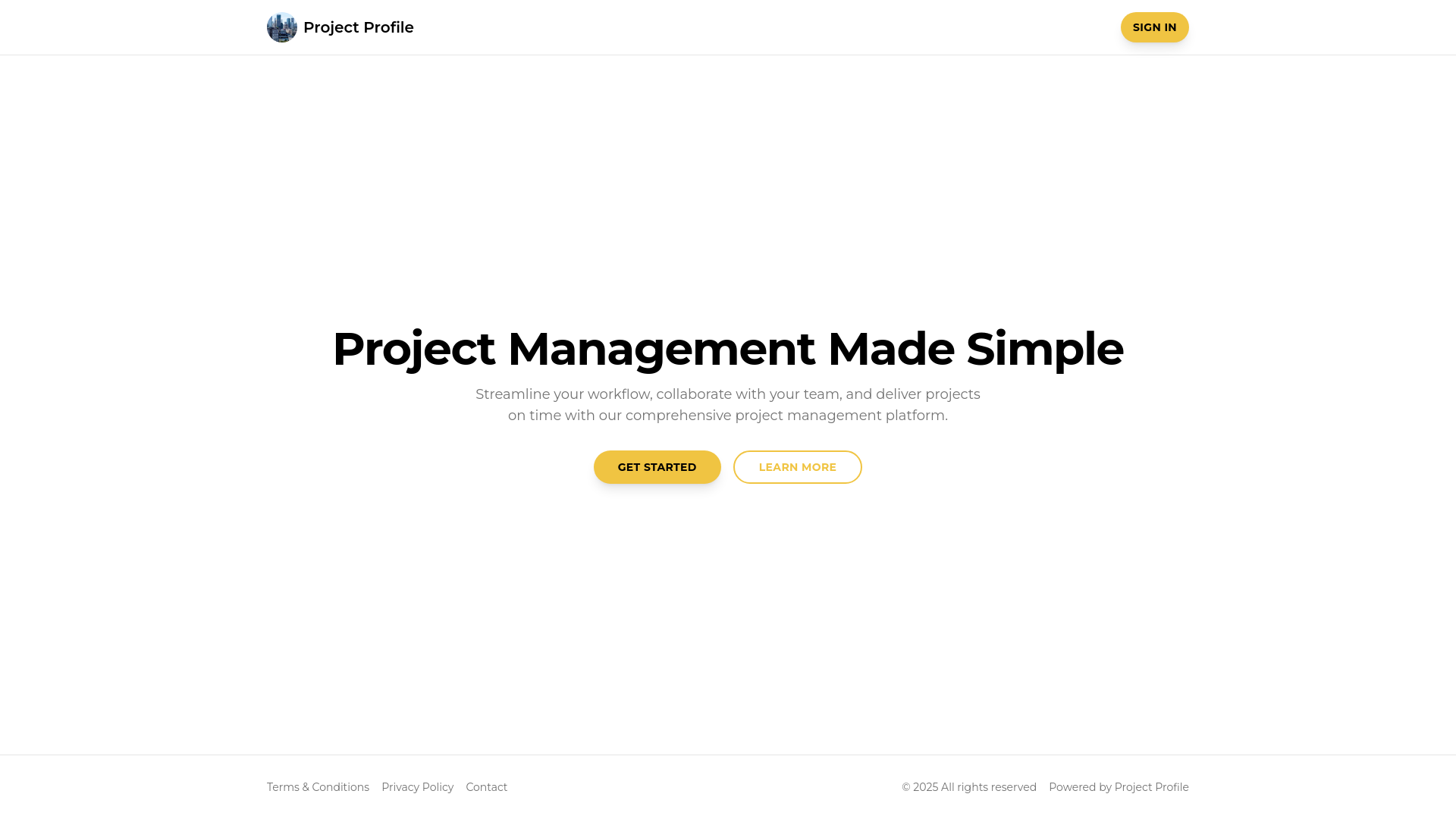Project Profile PM - Internal Project Management Tool