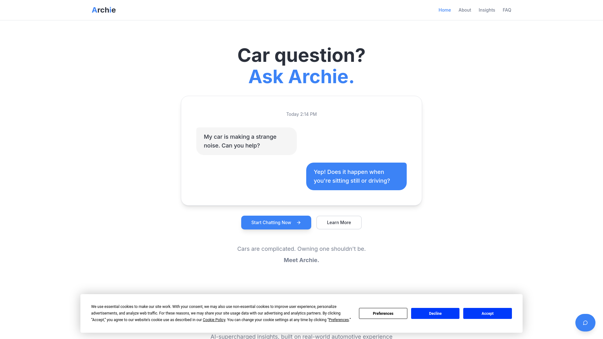 Car question? Ask Archie.